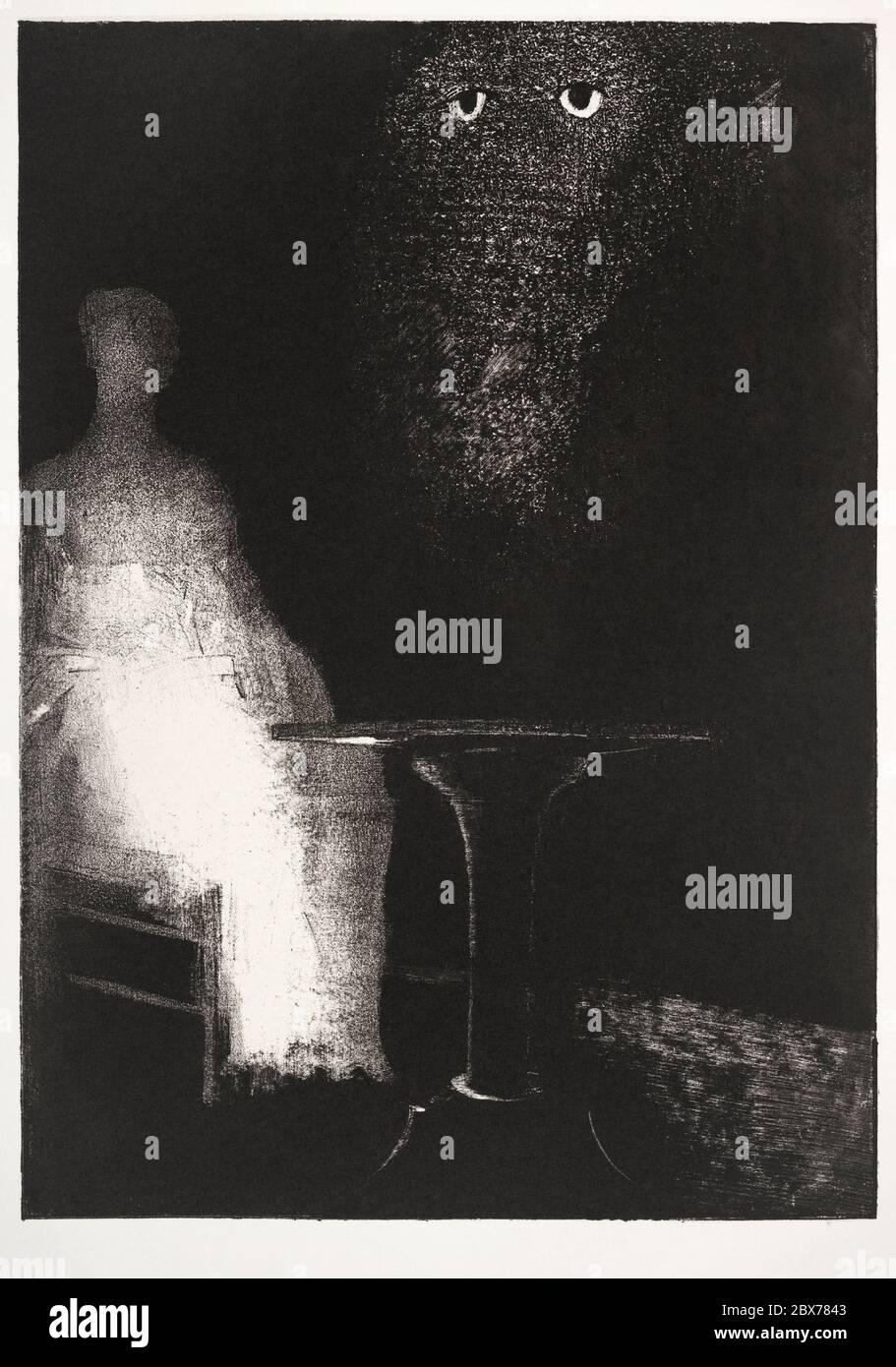 Below, I Saw the Vaporous Contours of a Human Form (1896) by Odilon ...