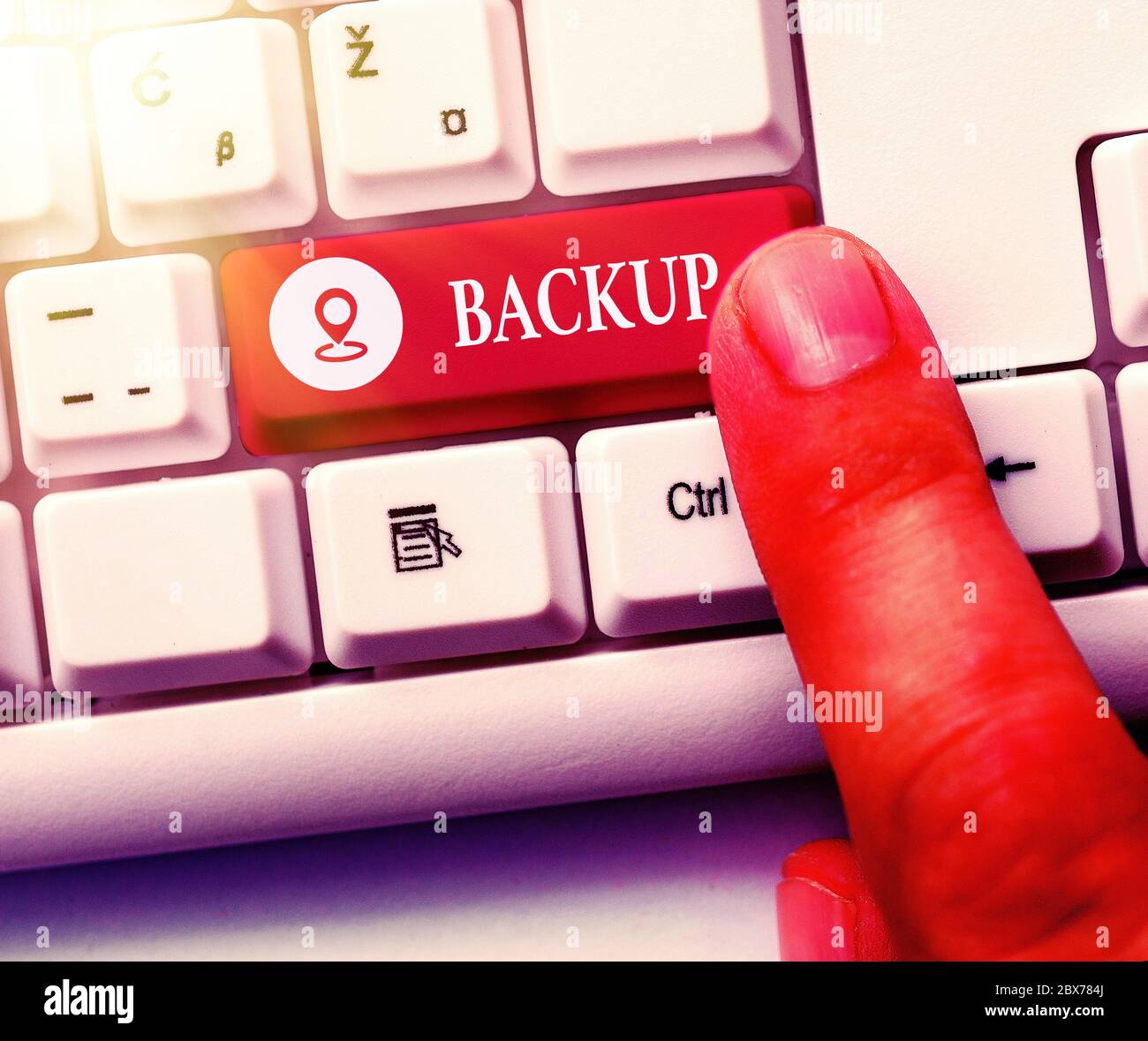 Writing Note Showing Backup Business Concept For Process That Protects Important Information