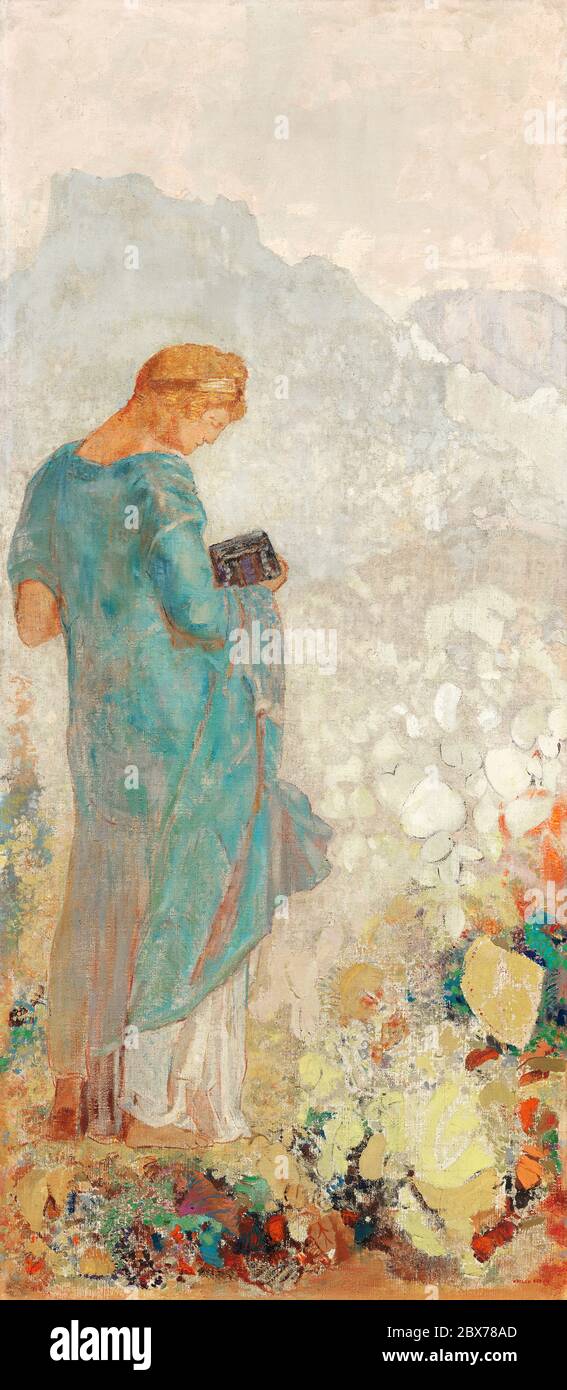 Pandora (1910—1912) by Odilon Redon. Original from the National Gallery ...