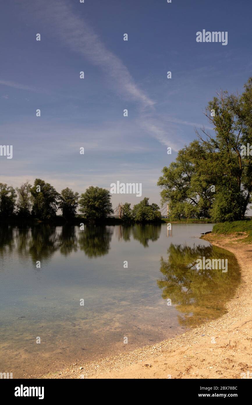 Pond in river floodplain Stock Photo - Alamy
