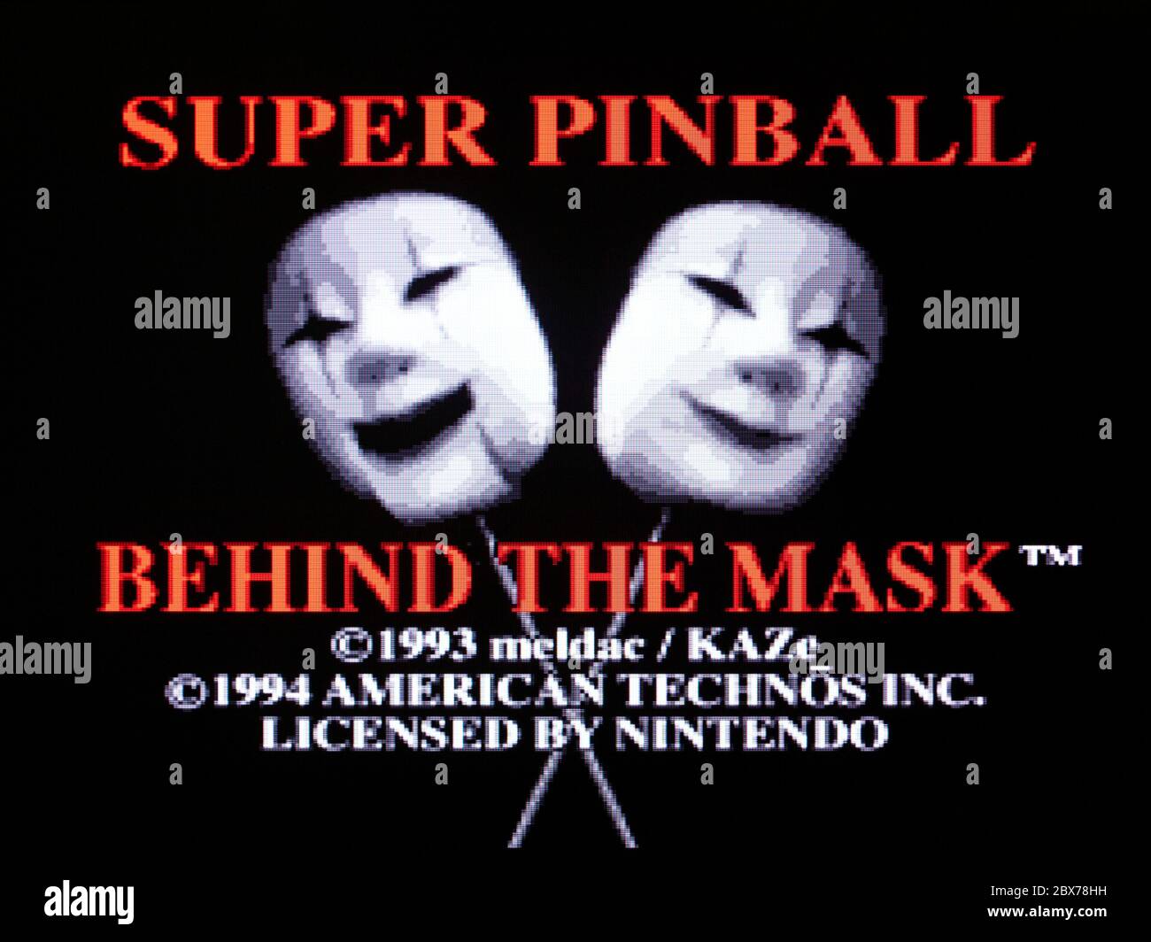 Super Pinball Behind The Mask - SNES Super Nintendo - Editorial use ...