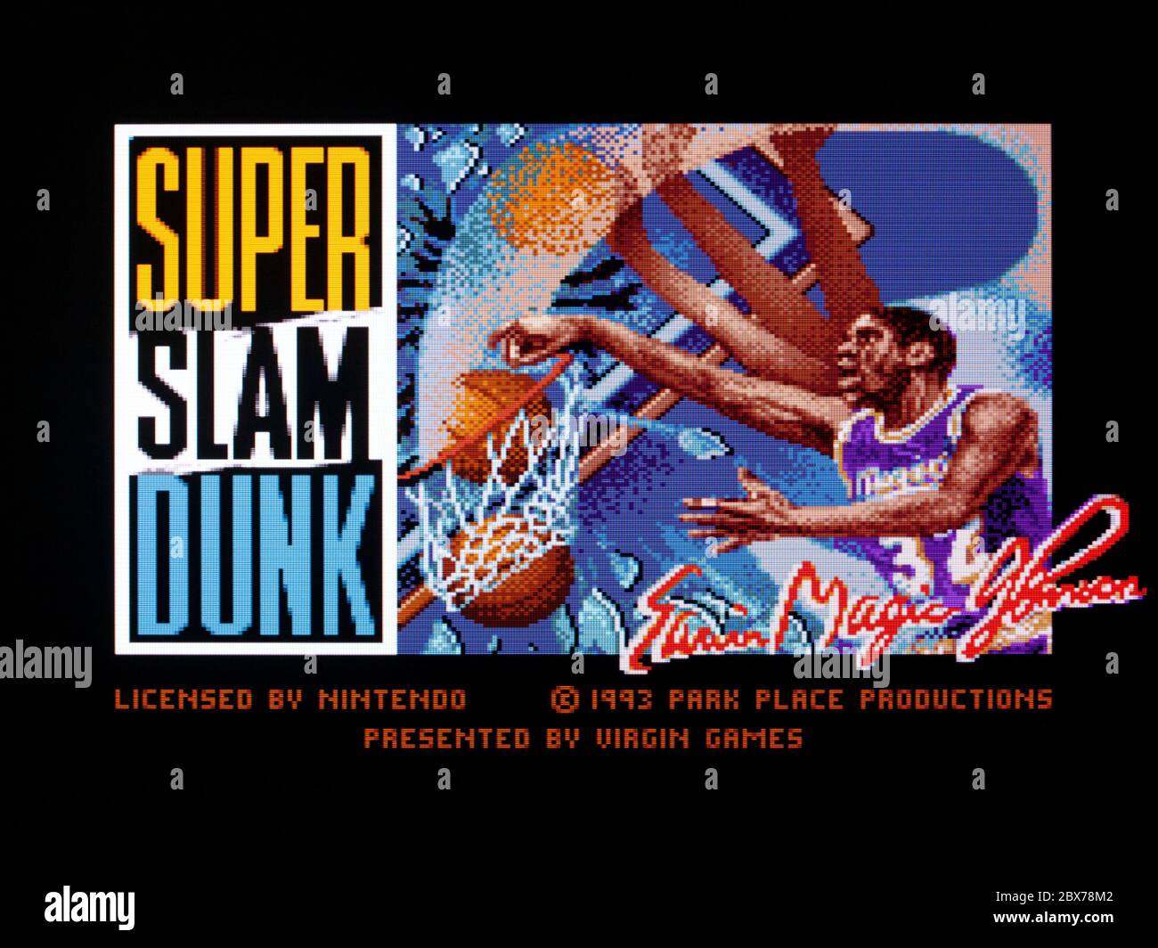 Super Slam Dunk - SNES Super Nintendo - Editorial use only Stock Photo ...
