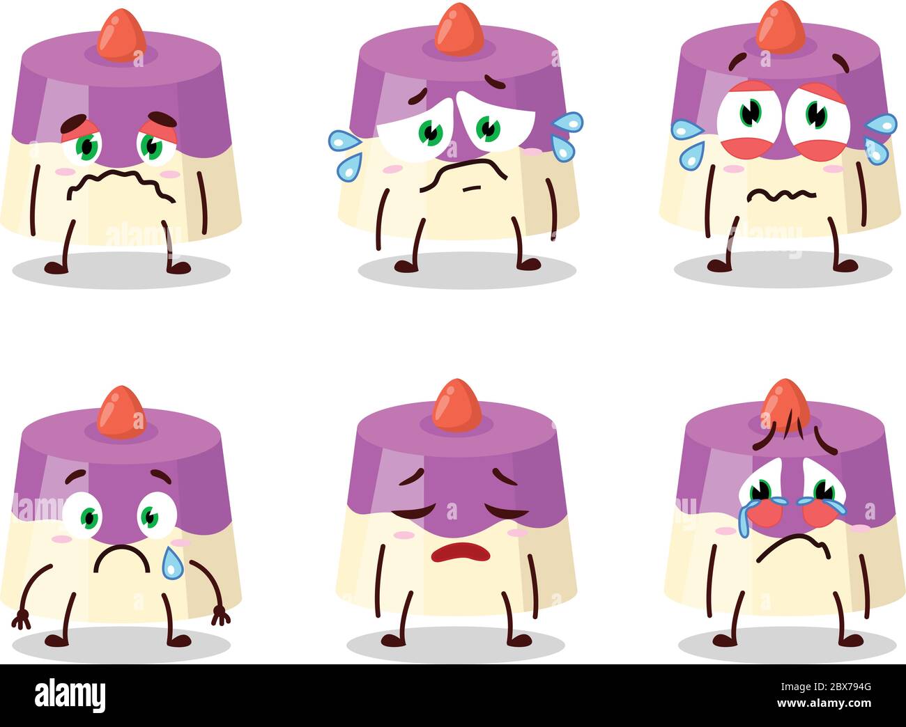 Cake cartoon in character with sad expression Stock Vector Image & Art ...