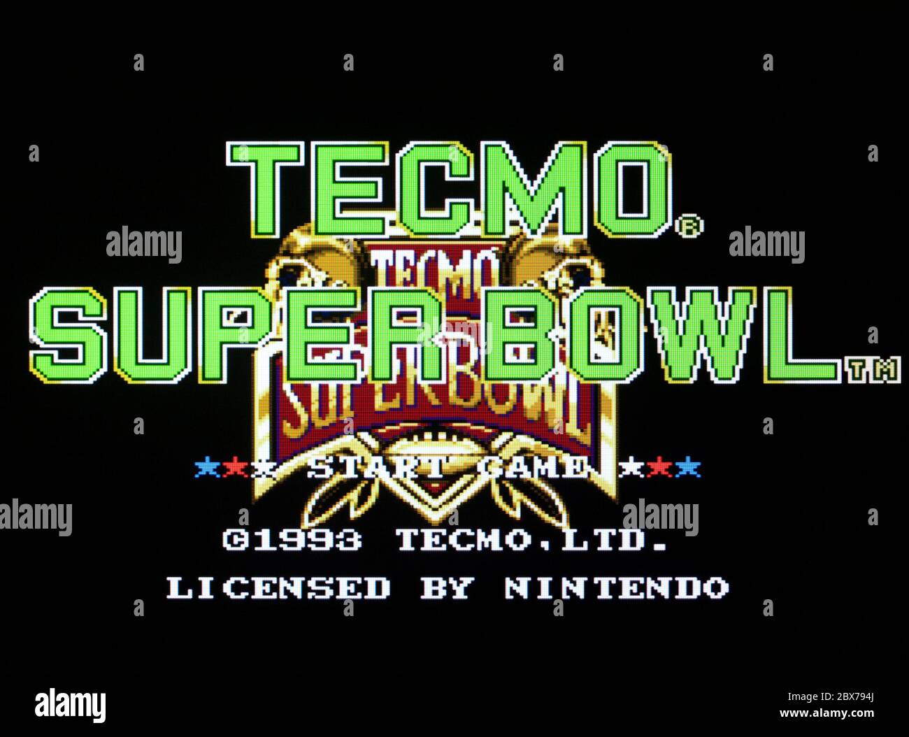 Tecmo Superbowl Super Bowl - SNES Super Nintendo - Editorial use only ...