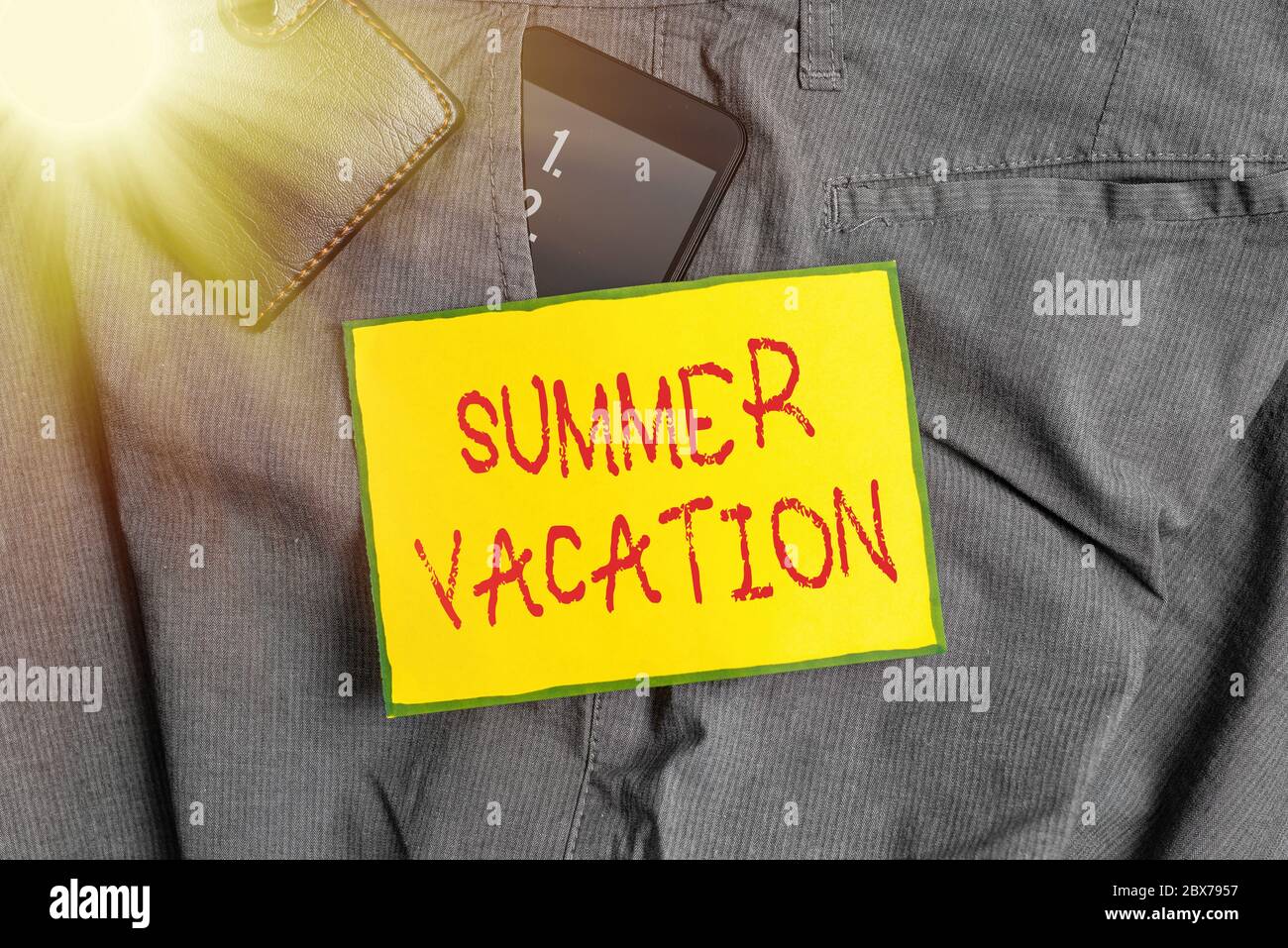 Conceptual hand writing showing Summer Vacation. Concept meaning ...
