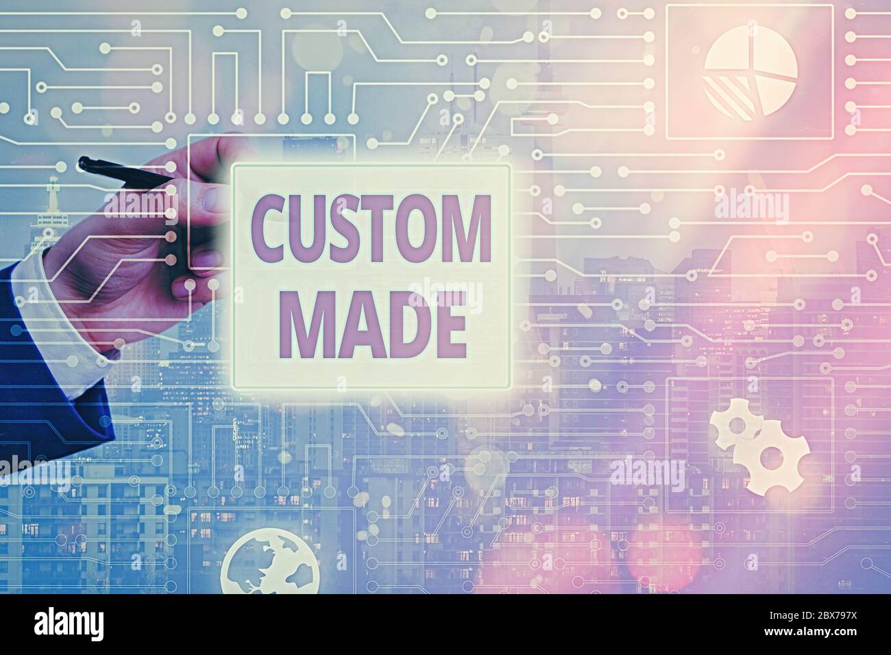 Conceptual hand writing showing Custom Made. Concept meaning an ...