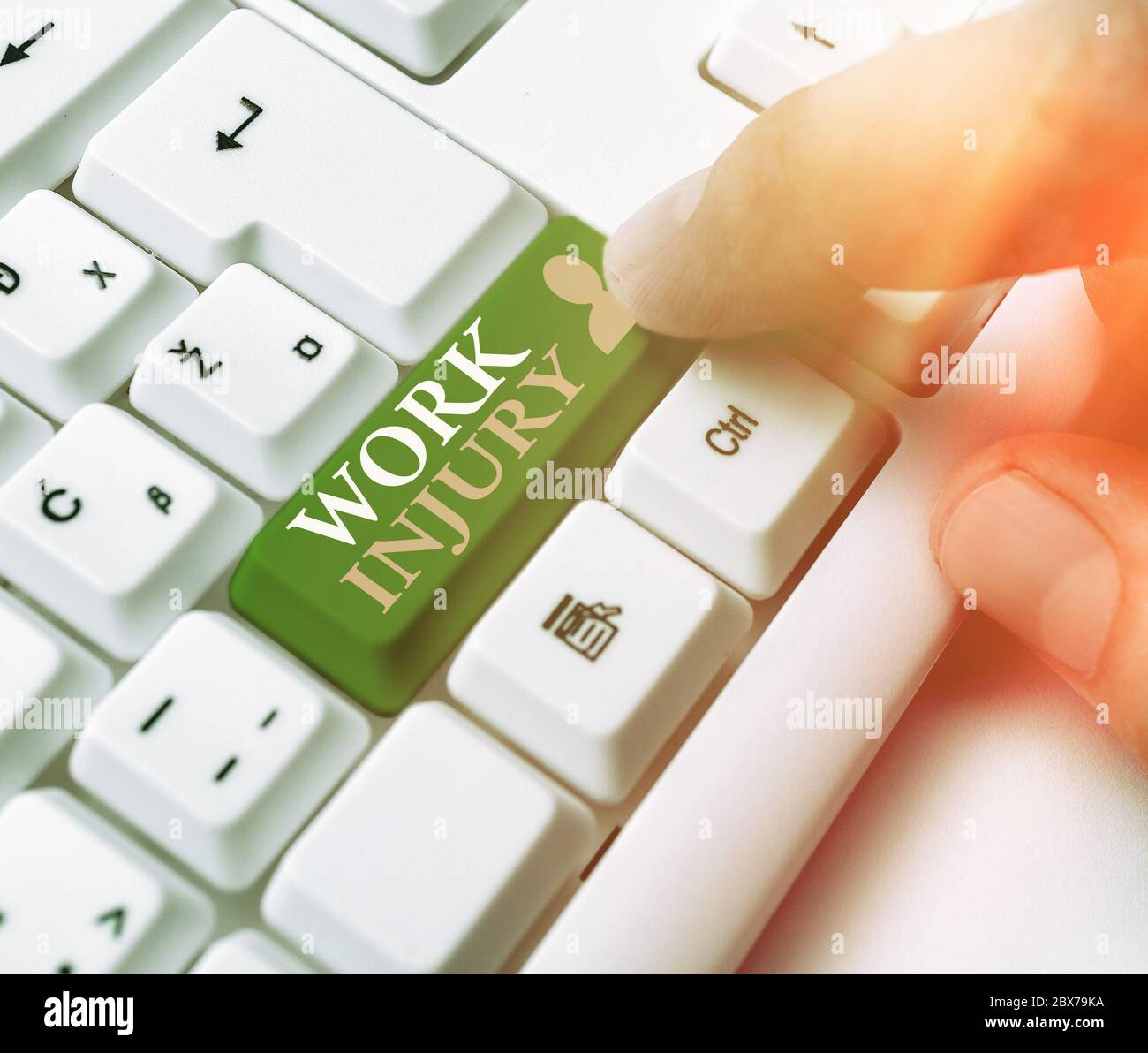 Conceptual hand writing showing Work Injury. Concept meaning an ...