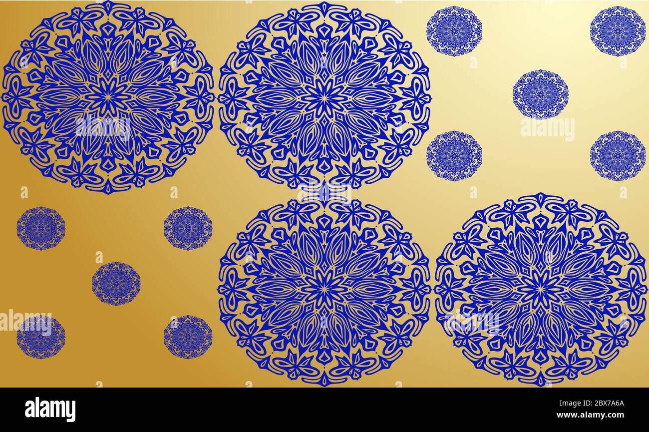 Seamless blue wallpaper symbols design Stock Vector Images - Alamy