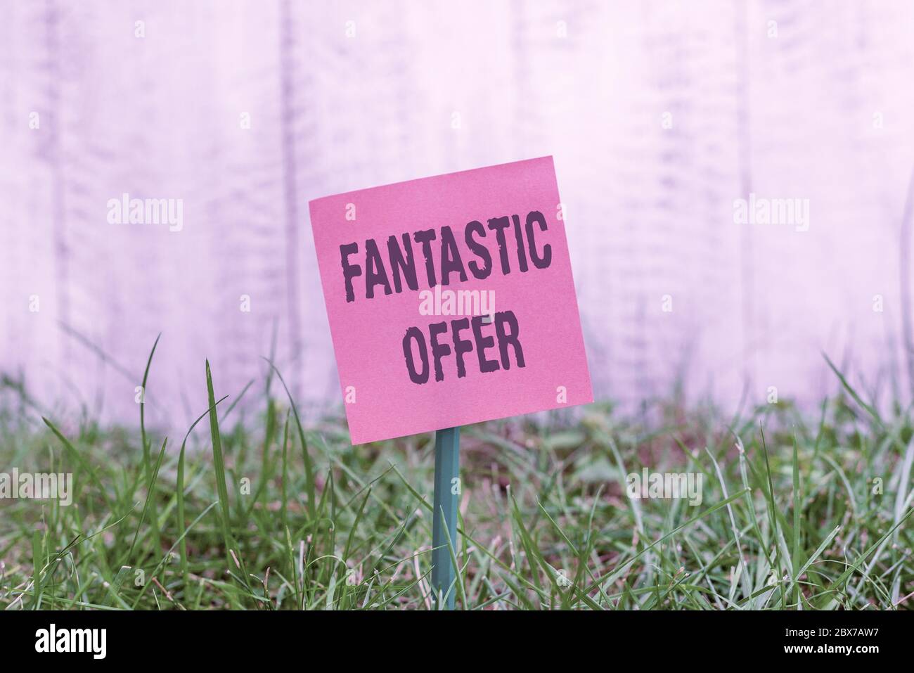 Writing note showing Fantastic Offer. Business concept for a marketing ...