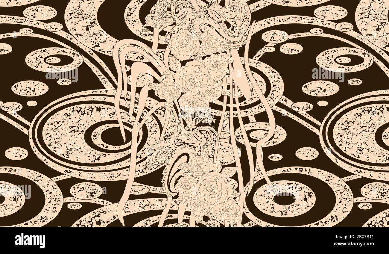 The Amazing fabric Abstract Background, Halftone Flowers Bouquet ...