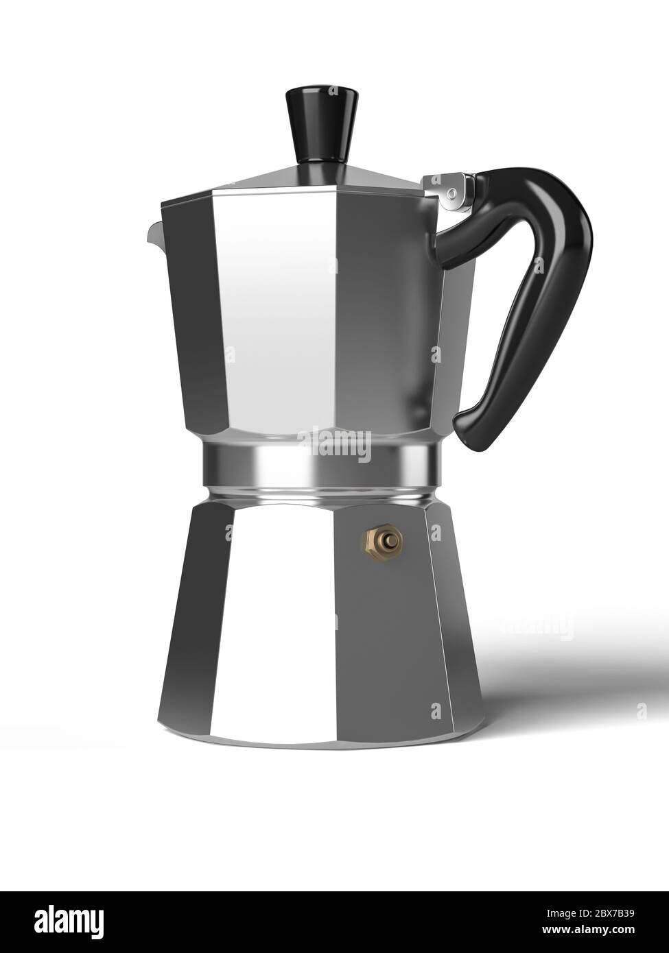 Moka pot pouring coffee Cut Out Stock Images & Pictures - Alamy