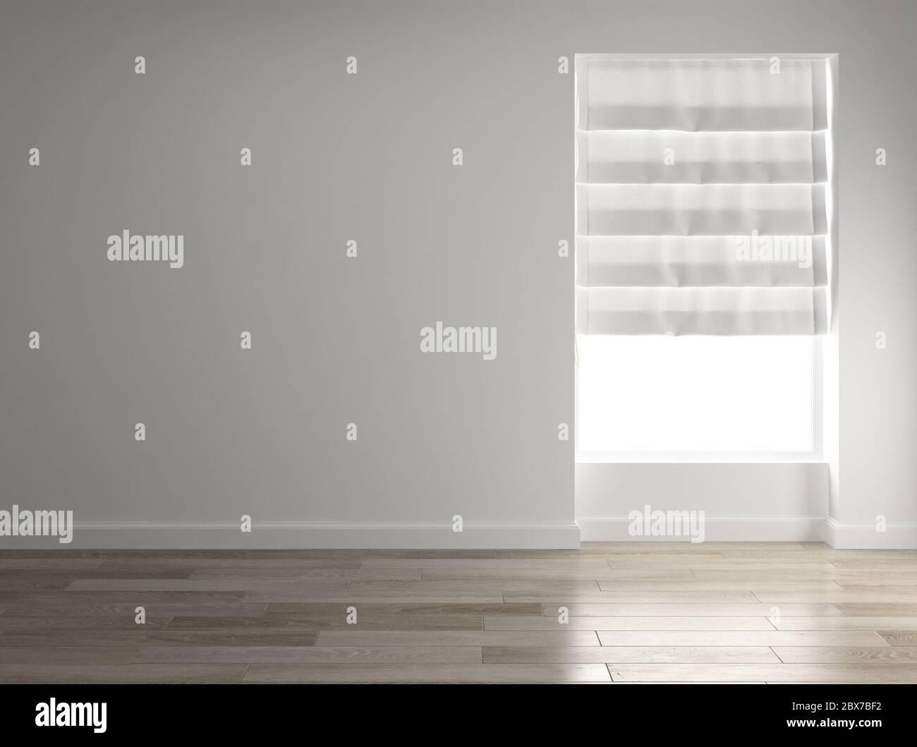 Interior empty room 3D rendering Stock Photo - Alamy