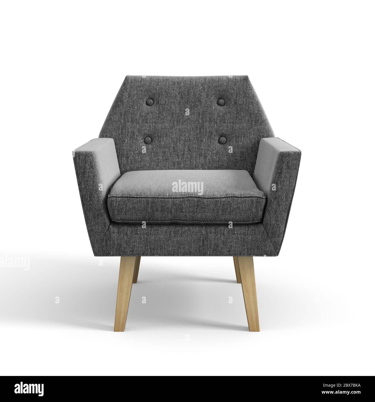 Armchair isolated on white background 3D rendering Stock Photo - Alamy