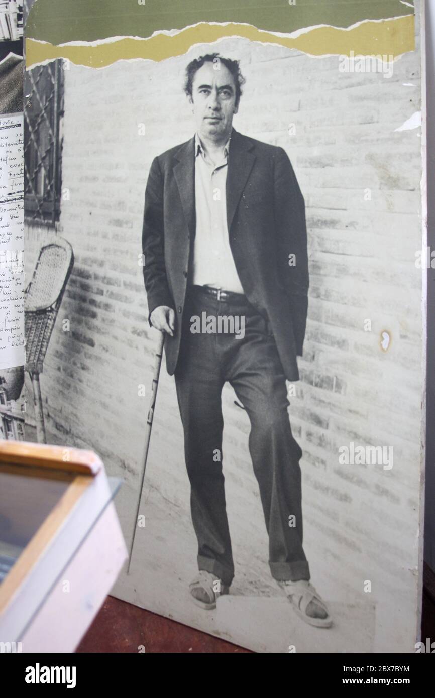 Old photographs of the Romanian writer Marin Preda displayed at the ...