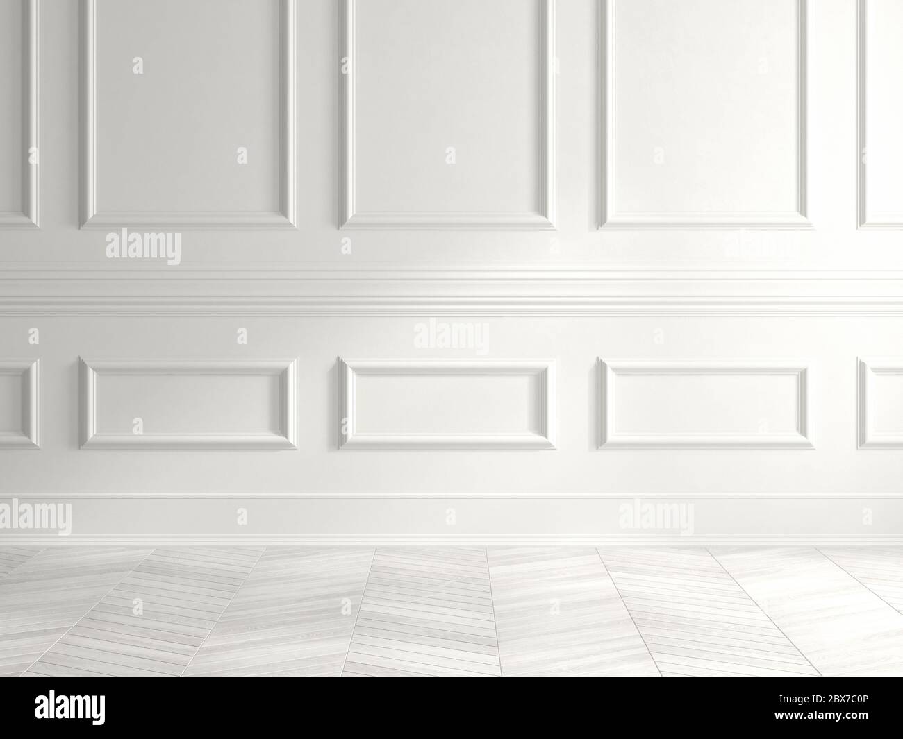 Interior empty room 3D rendering Stock Photo - Alamy
