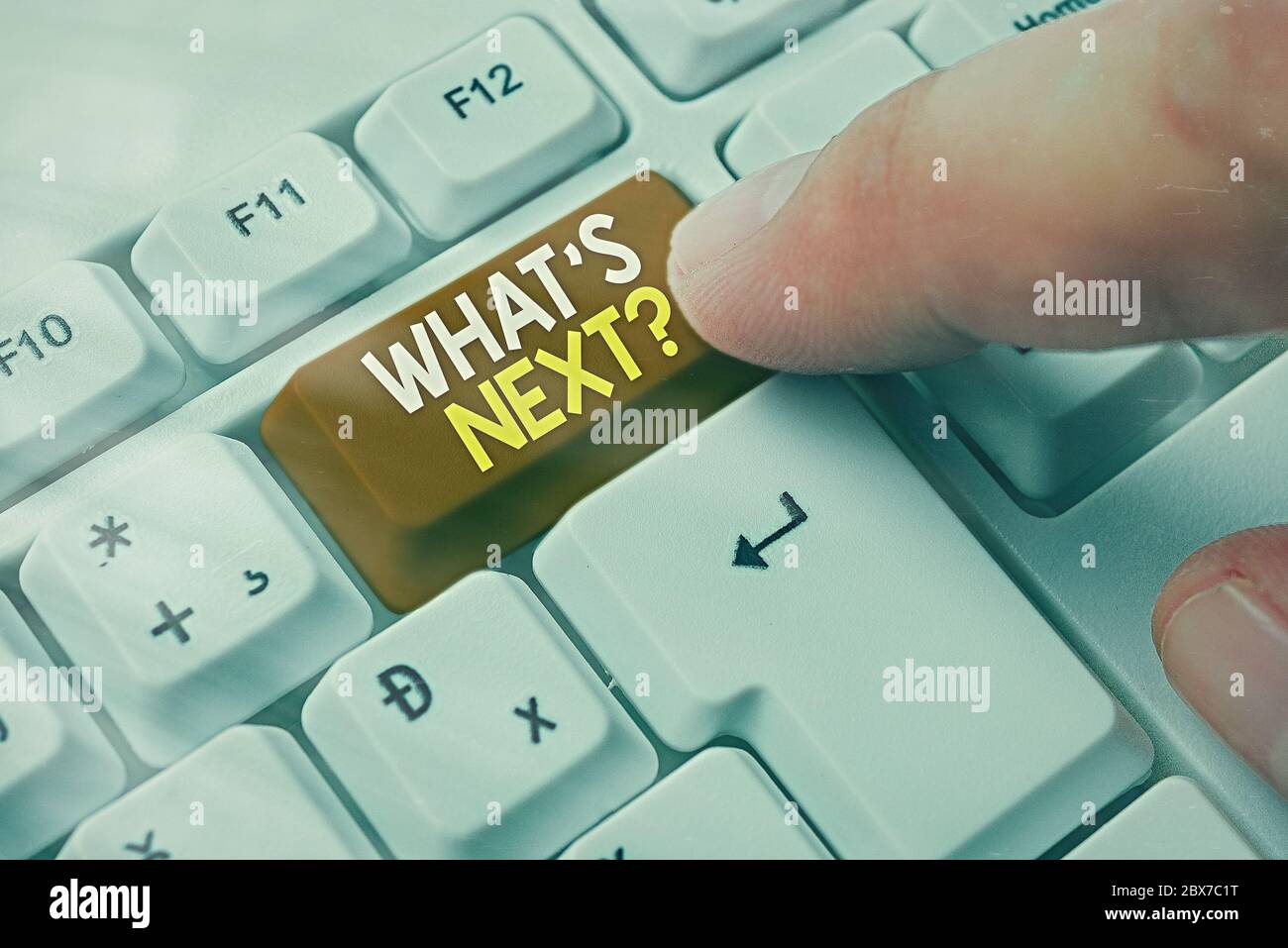 Conceptual hand writing showing Whats Next Question. Concept meaning ...