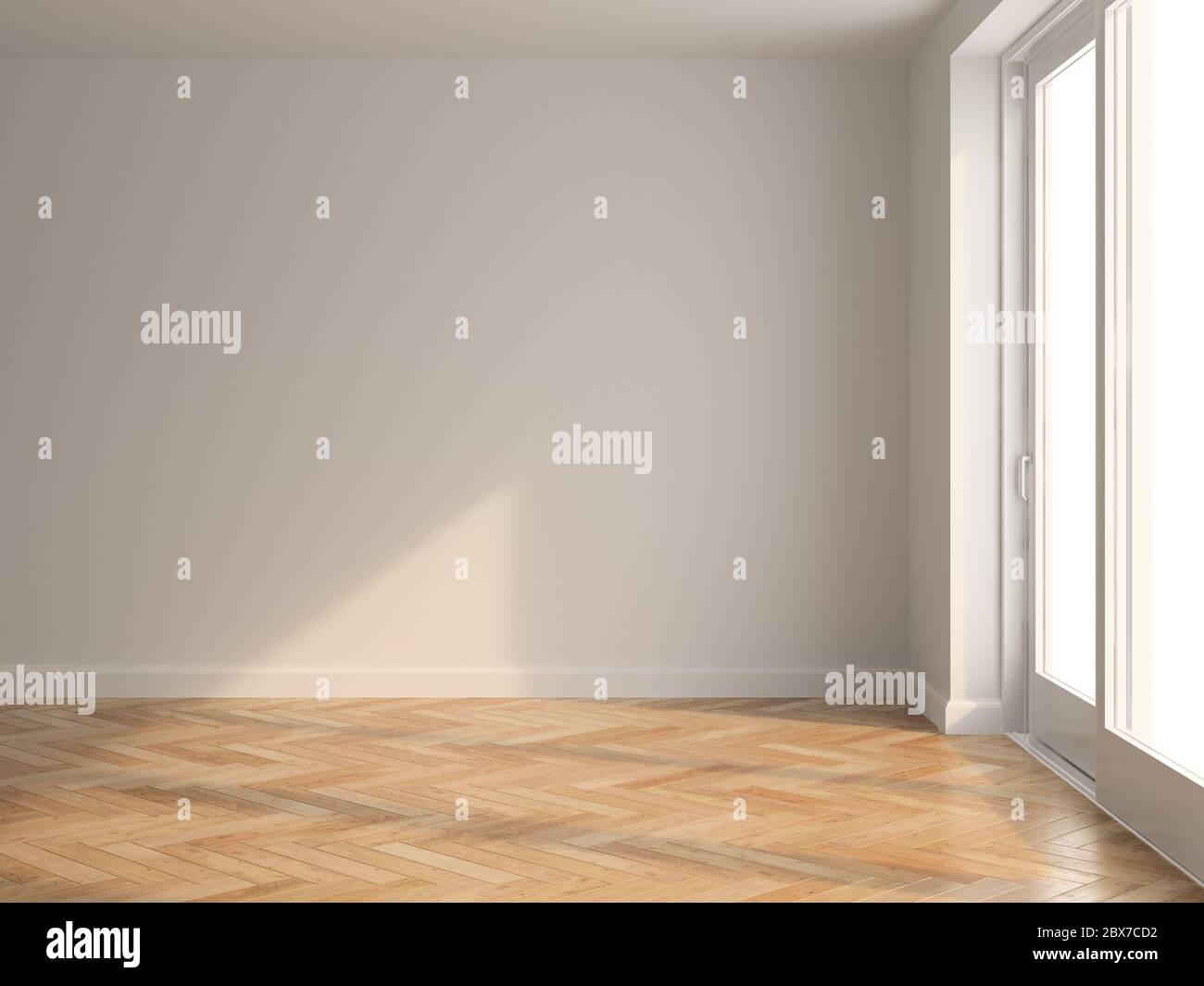 Interior empty room 3D rendering Stock Photo - Alamy