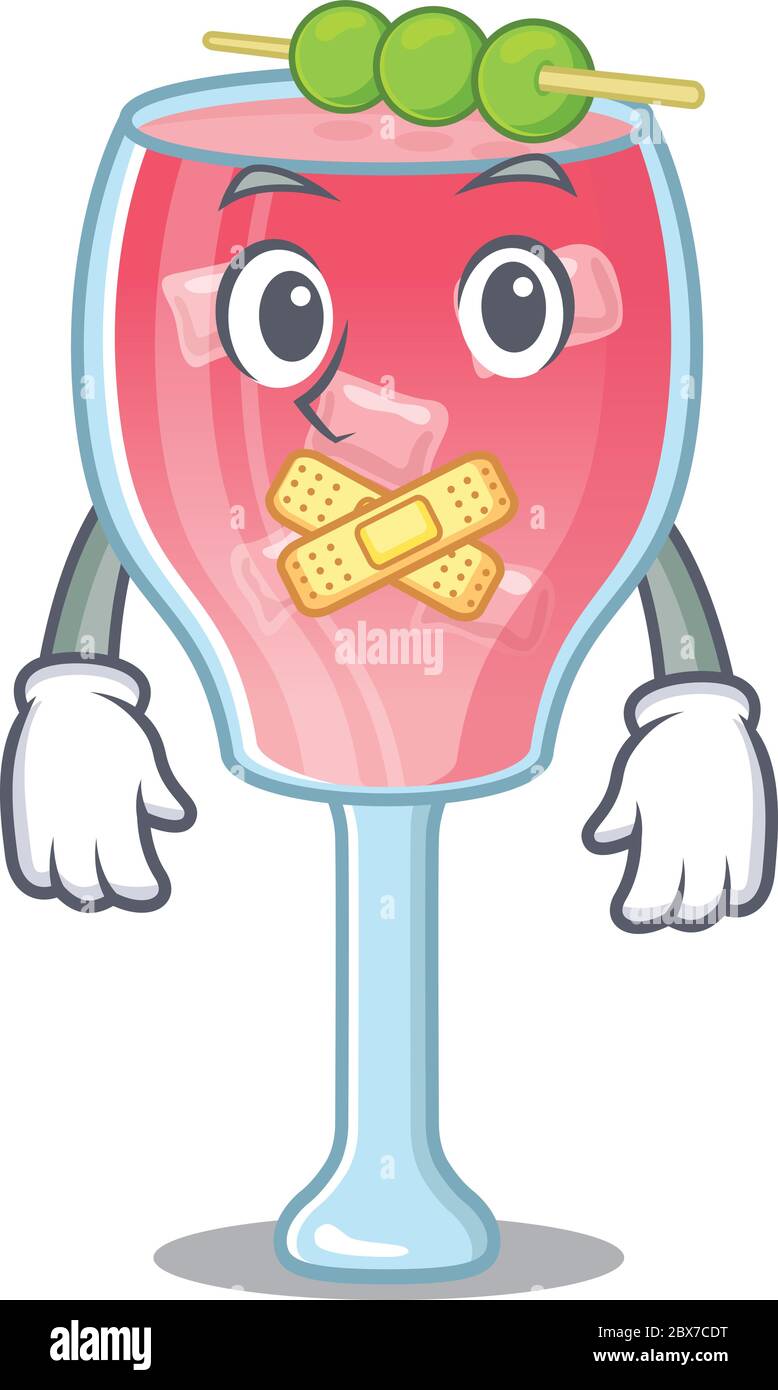 Cosmopolitan cocktail cartoon character style having strange silent ...