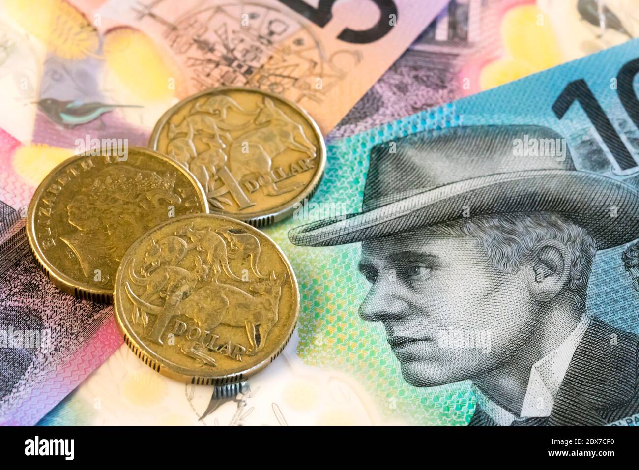 Australian money background. Coins and notes Stock Photo - Alamy