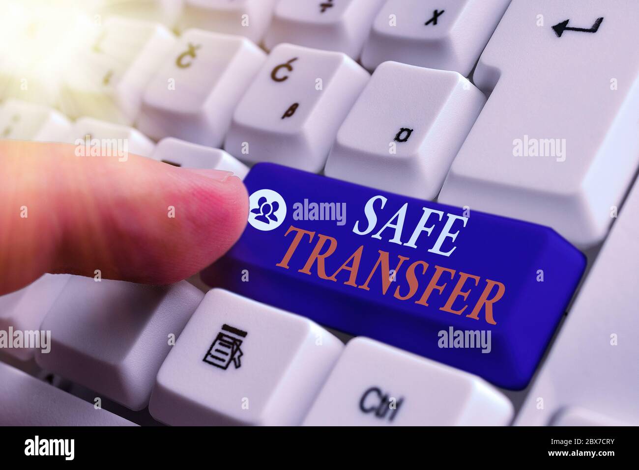 Conceptual hand writing showing Safe Transfer. Concept meaning ...
