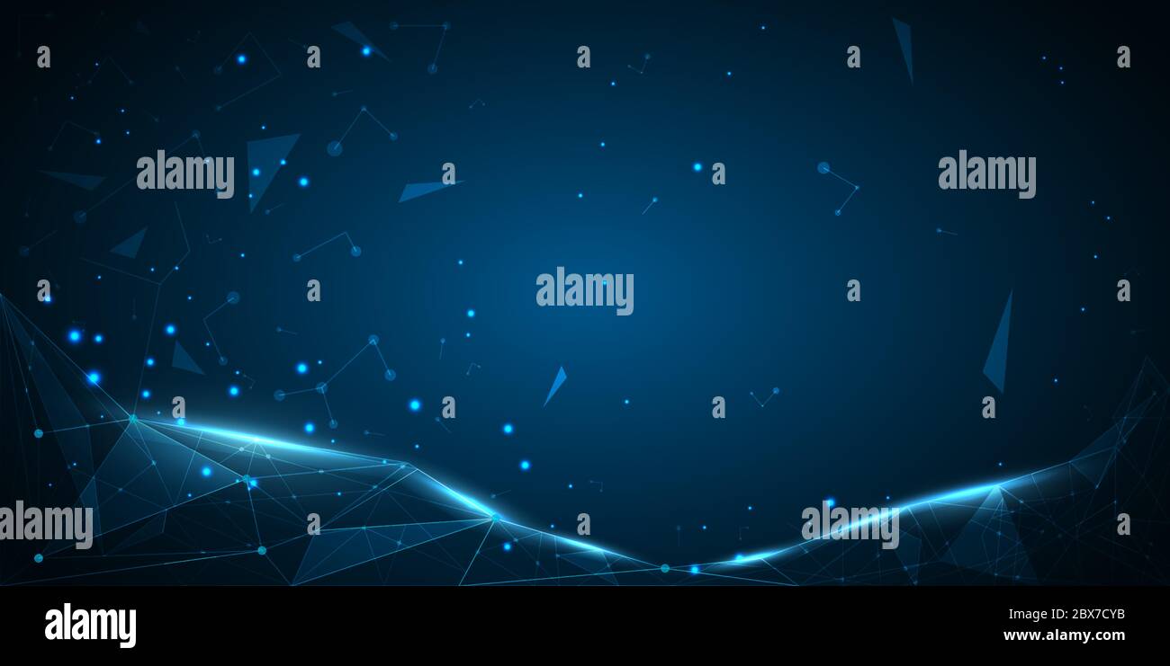 Abstract futuristic digital science and technology background with low ...