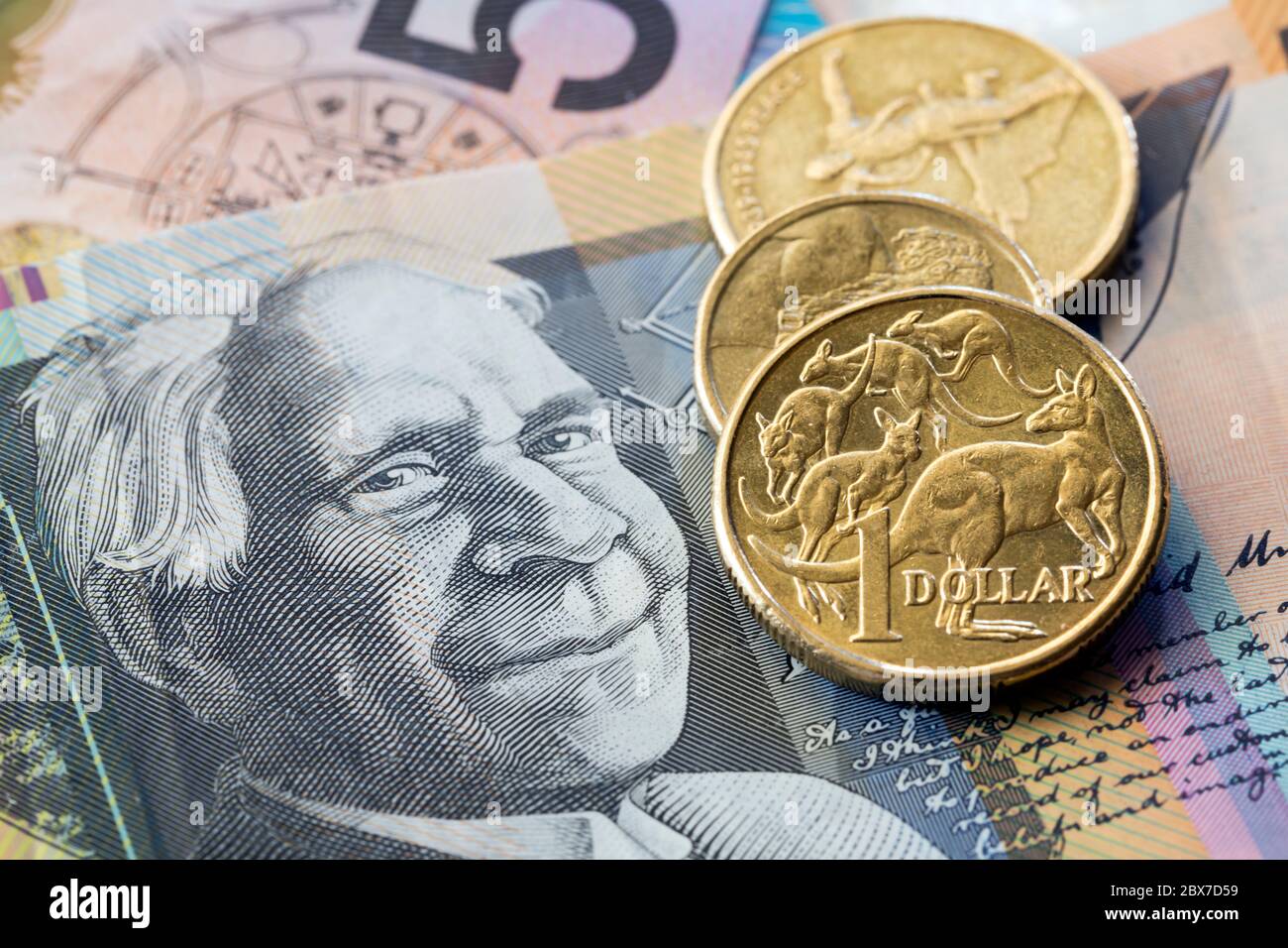 Australian money background, coins and notes Stock Photo - Alamy
