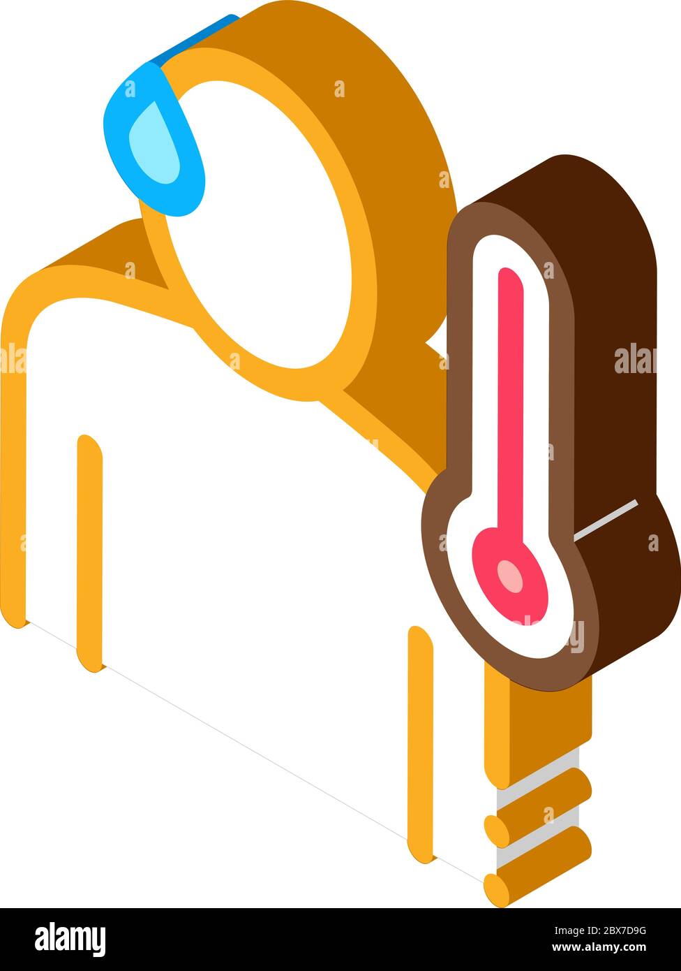 Body Temperature isometric icon vector illustration Stock Vector Image ...