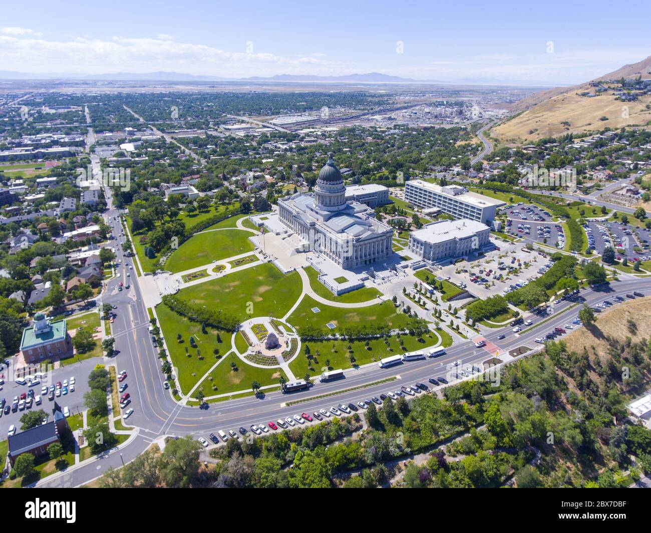 Aerial view of Utah State Capitol in Salt Lake City, Utah, USA Stock ...