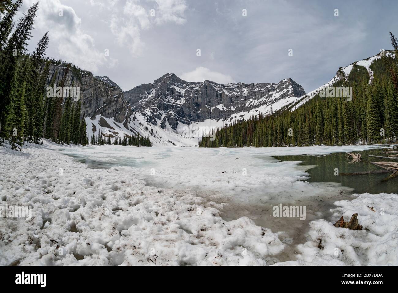 Rawson Lake, Alberta, Canada in early June. Peter Lougheed Provincial ...