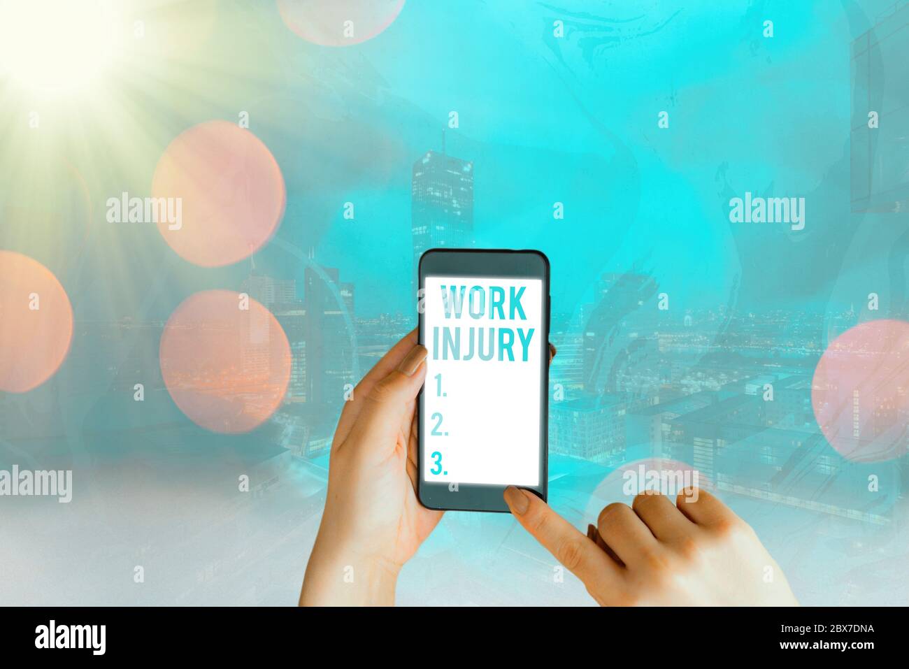 Conceptual hand writing showing Work Injury. Concept meaning an ...