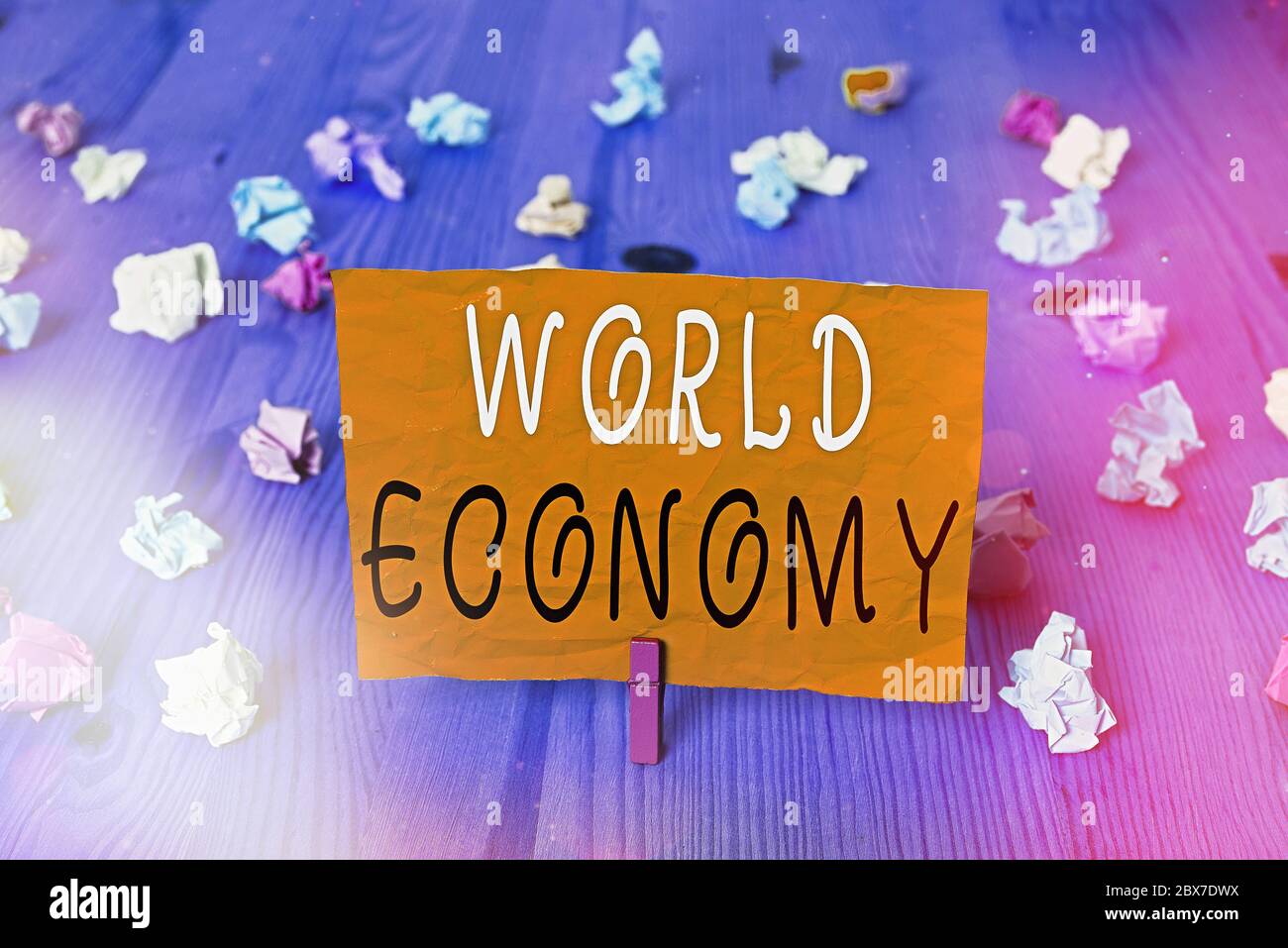 Conceptual hand writing showing World Economy. Concept meaning ...