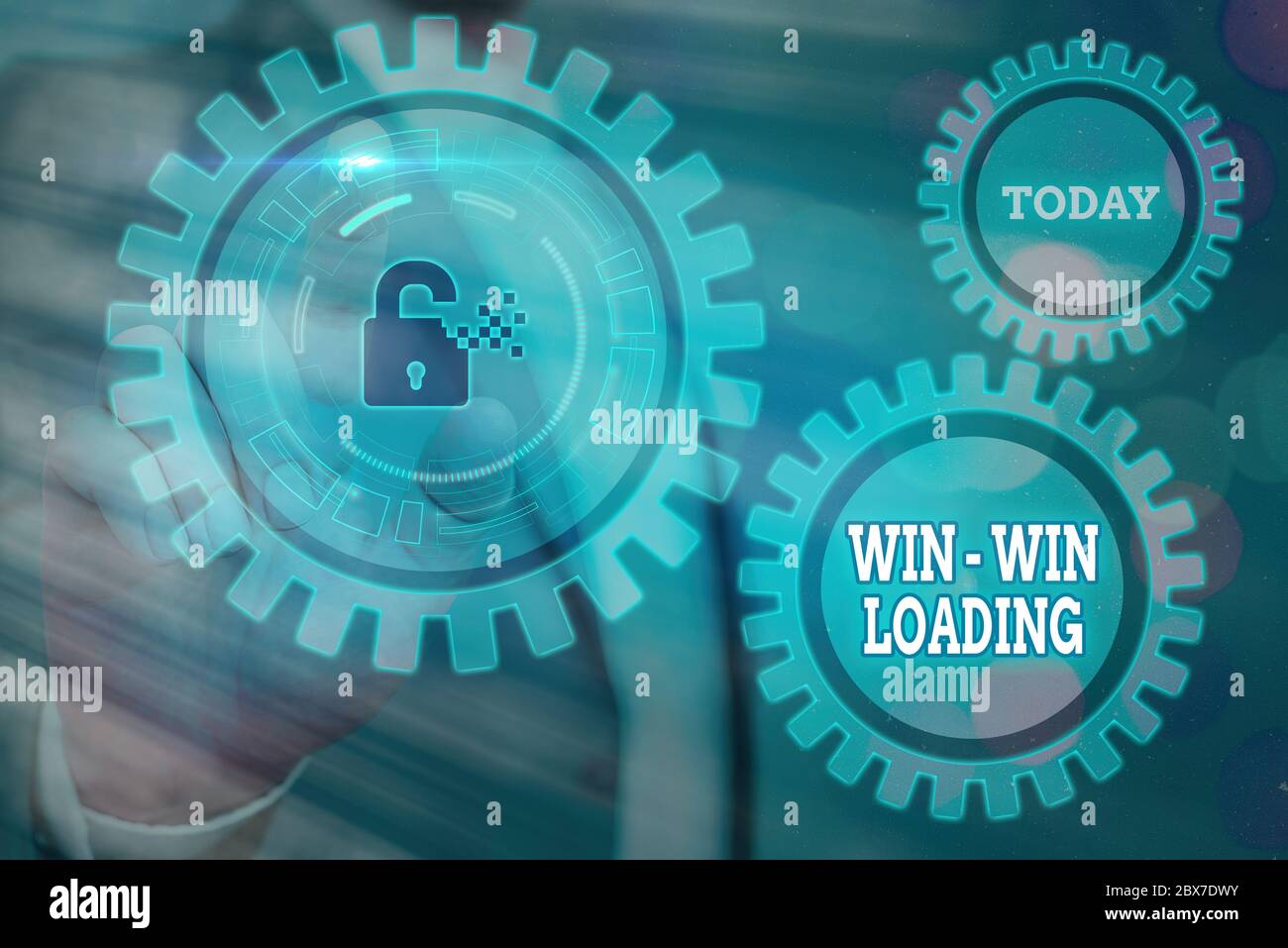 Handwriting text writing Win win Loading. Conceptual photo advantageous ...