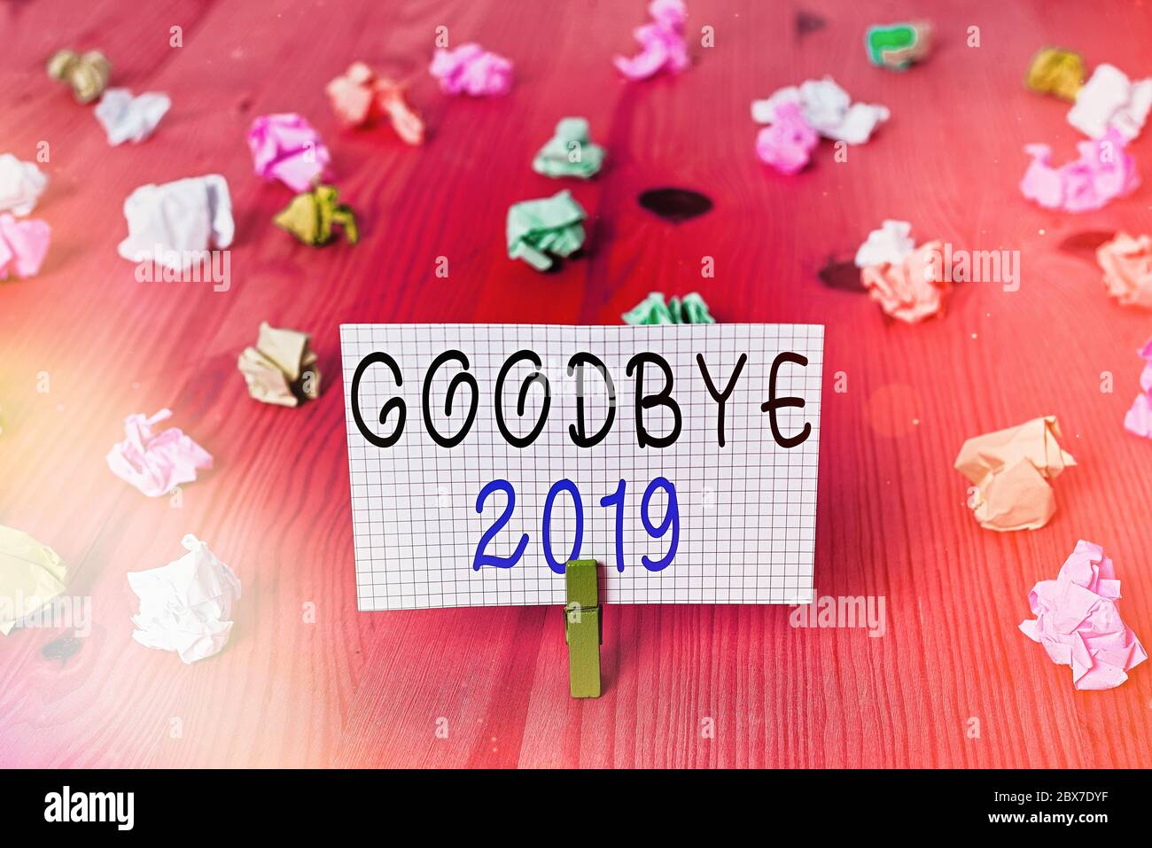 Conceptual hand writing showing Goodbye 2019. Concept meaning welcoming ...