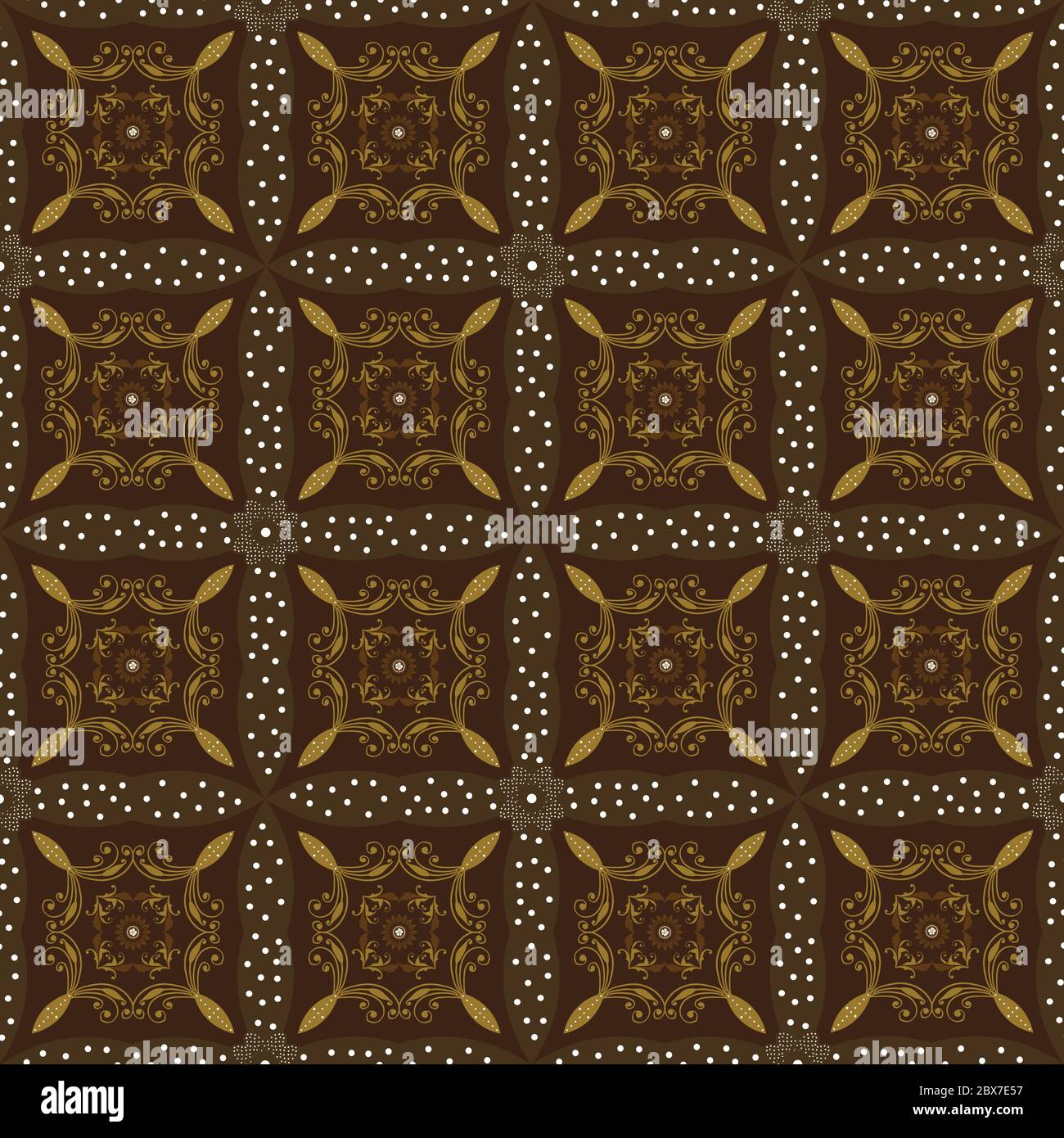 Tradisional batik with modern motifs and dark brown color Stock Vector ...