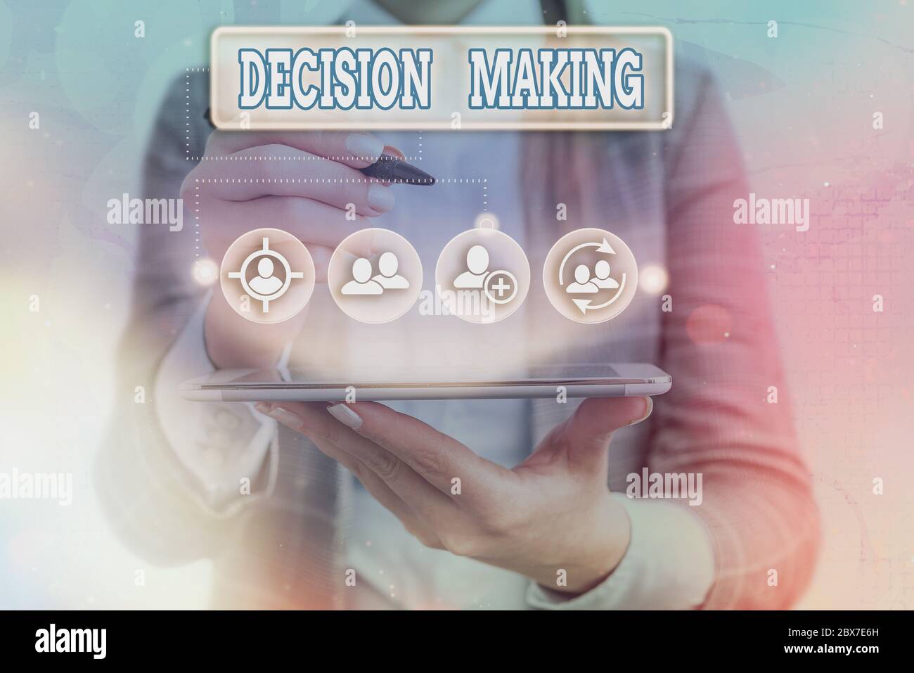 Conceptual hand writing showing Decision Making. Concept meaning to ...