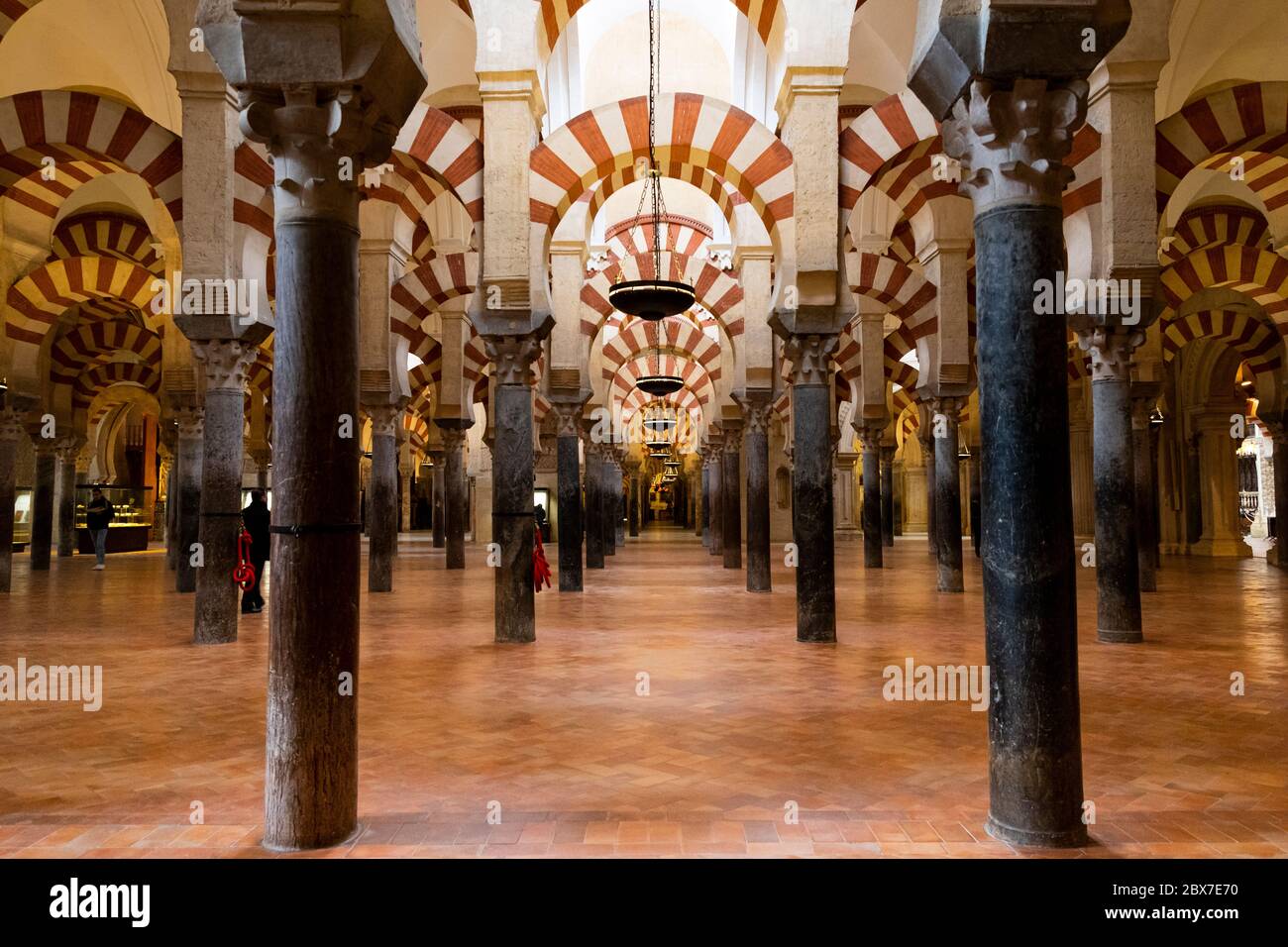 The amazing arched architecture of the mosque. Cordoba, Andalusia ...