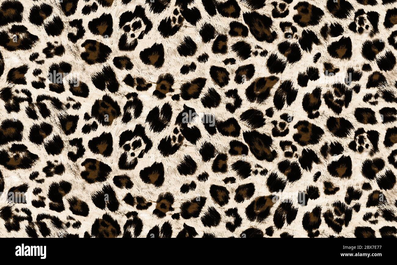 Seamless Hand Drawn Abstract Watercolor Leopard Cheetah Skin Vector ...