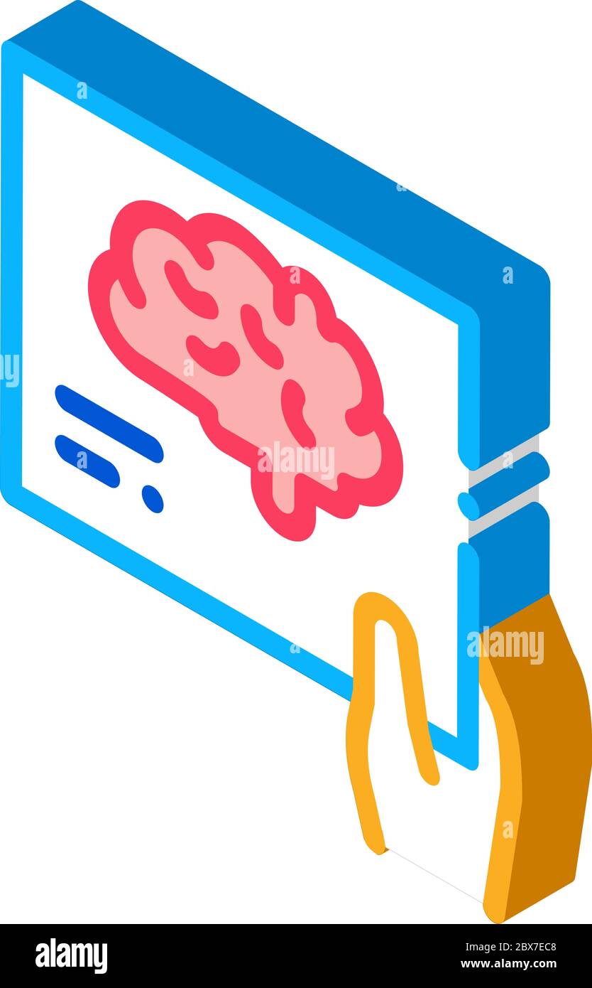 Hand Brain Photo isometric icon vector illustration Stock Vector Image ...