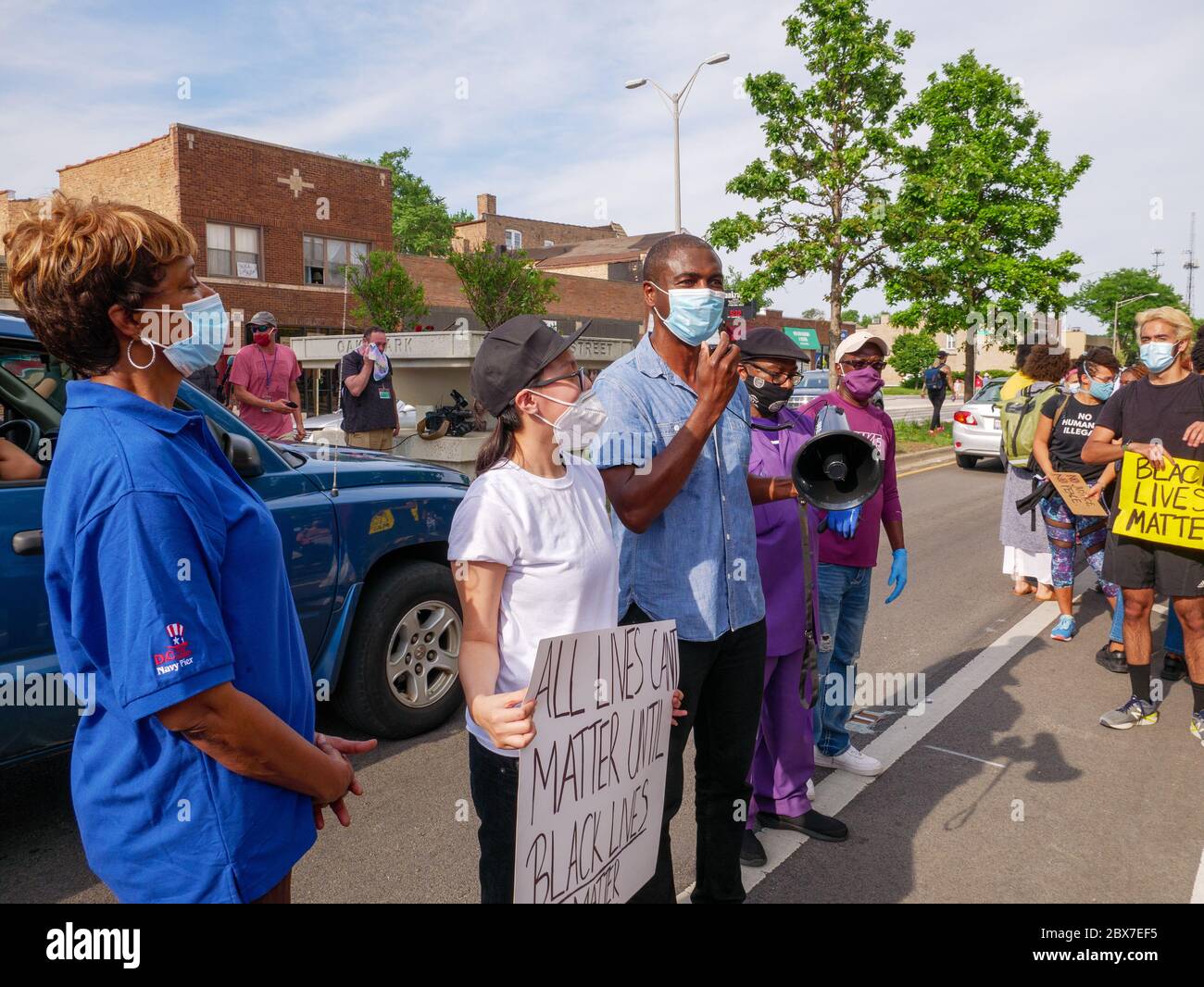 Oak Park, Illinois, USA. 4th June 2020. State Representative LaShawn ...