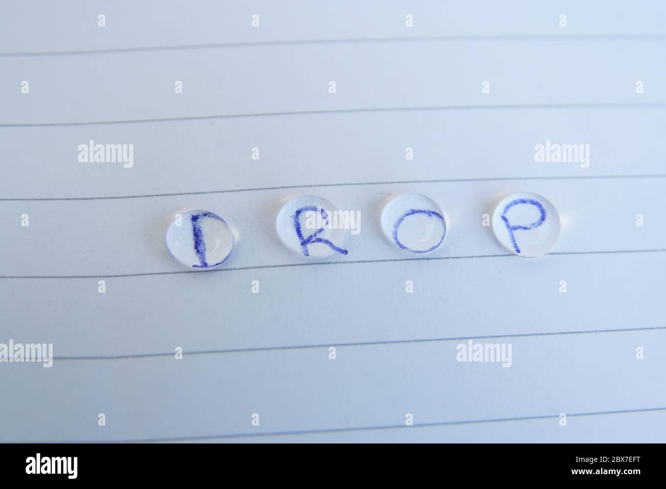 Message in a water drop. Motivation message in a water drops Stock ...