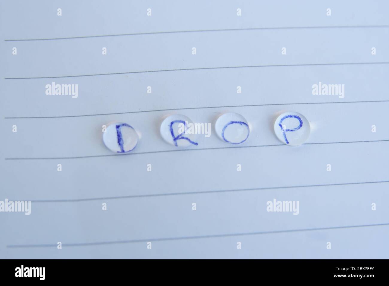 Message in a water drop. Motivation message in a water drops Stock ...