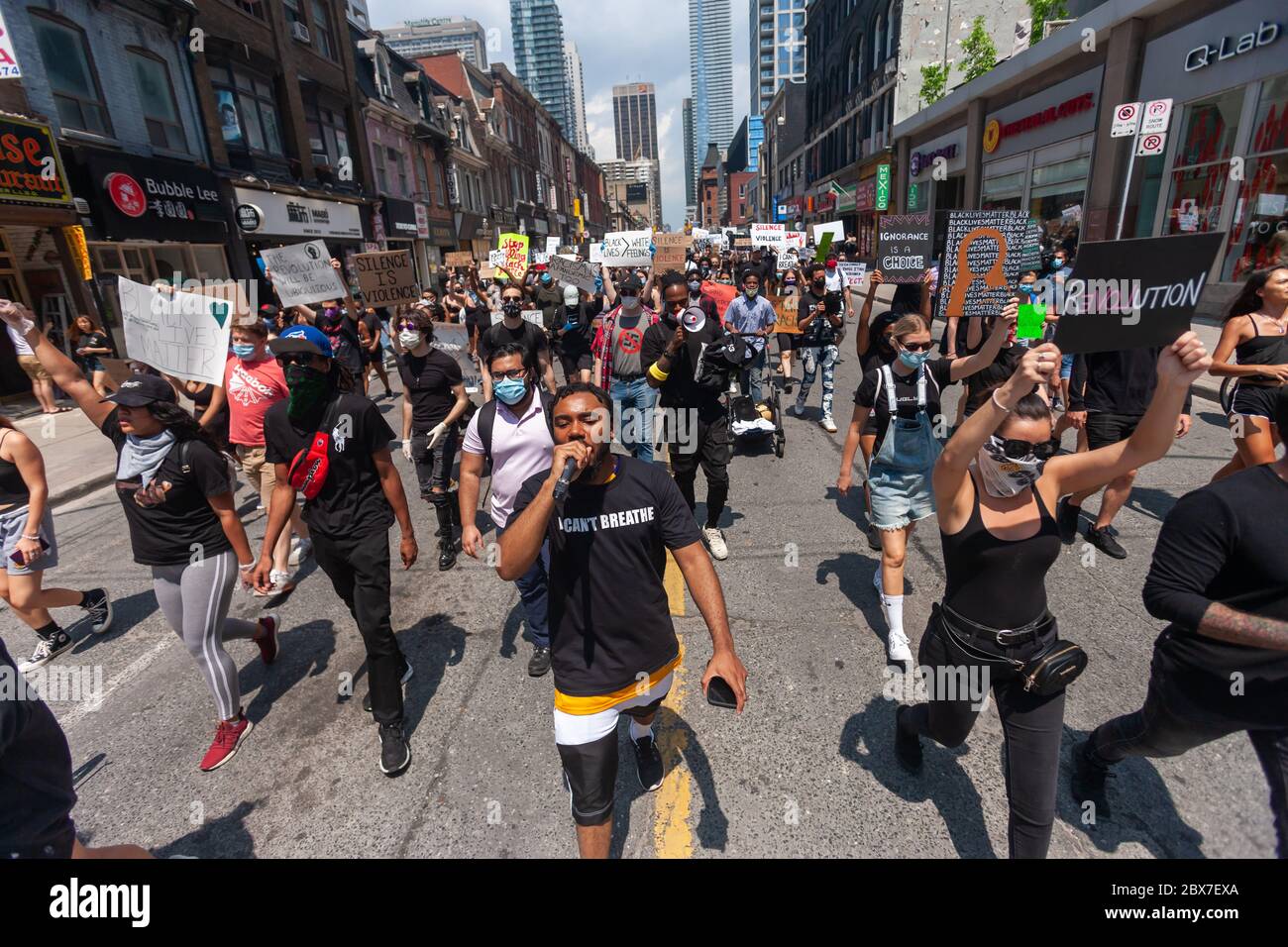 Toronto, Canada - June 5, 2020. Thousands of protestors took to the ...
