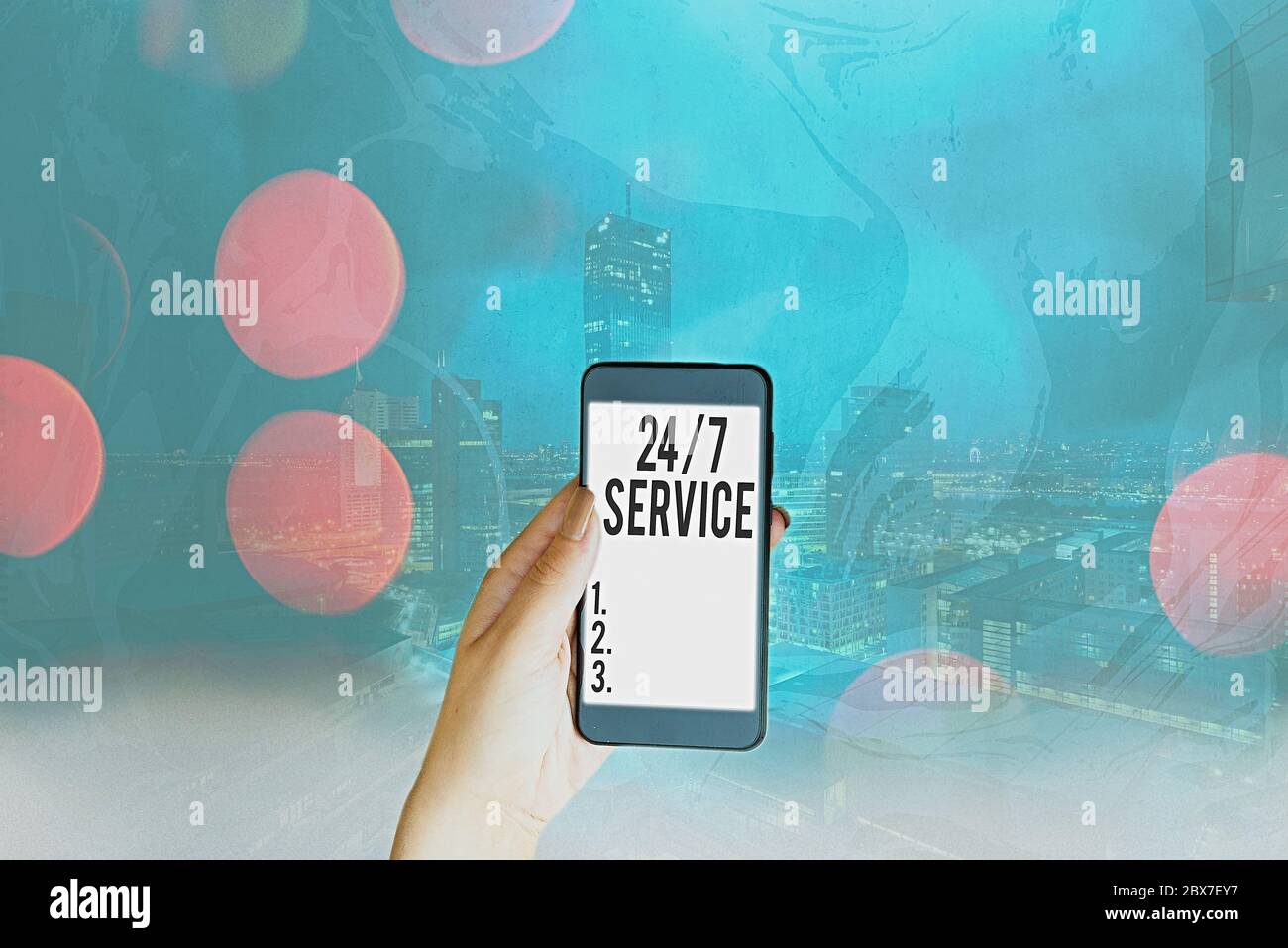 Conceptual hand writing showing 24 Or7 Service. Concept meaning ...