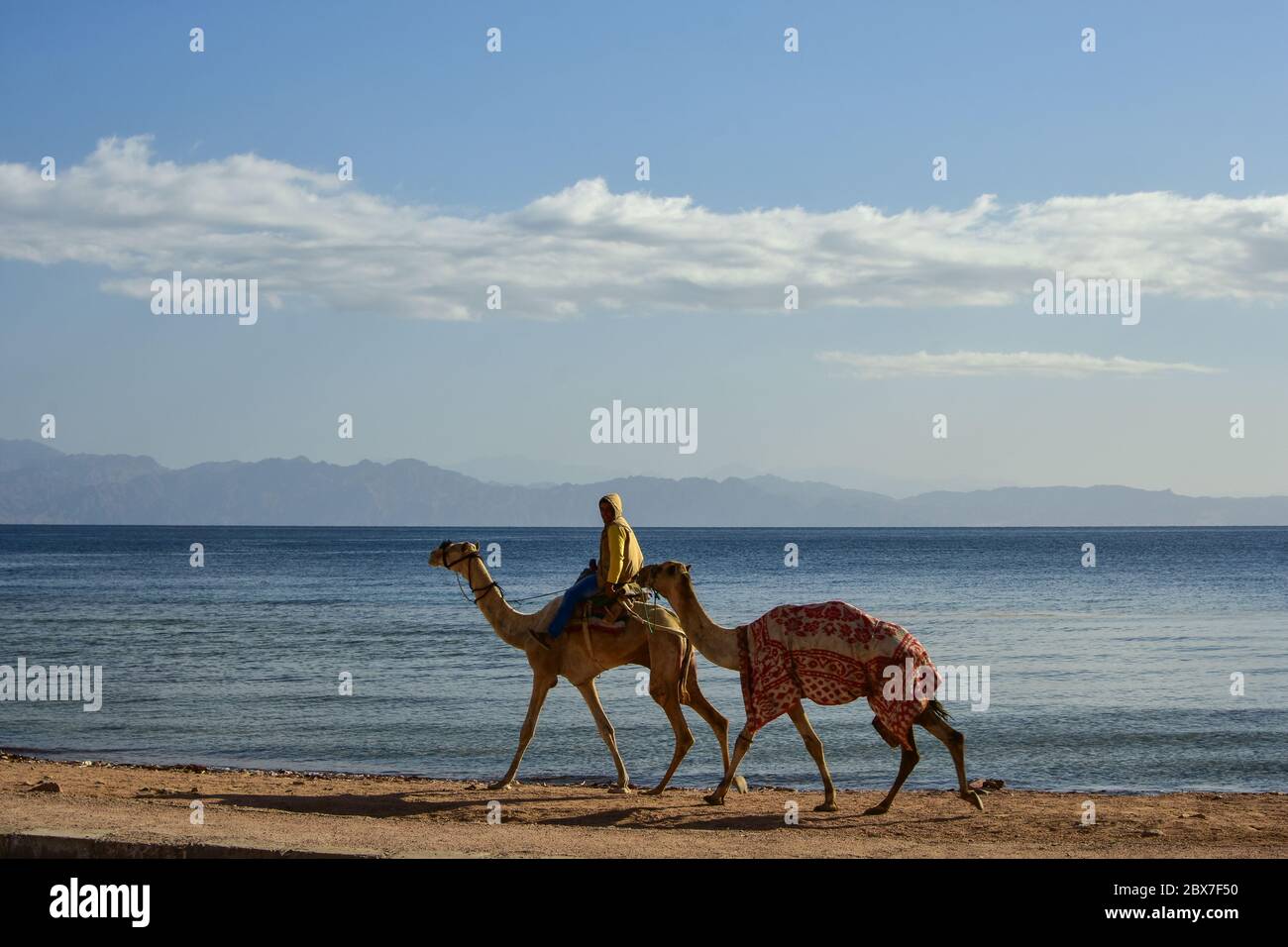 A popular tourist destination of Dahab by the Red Sea, Egypt Stock ...