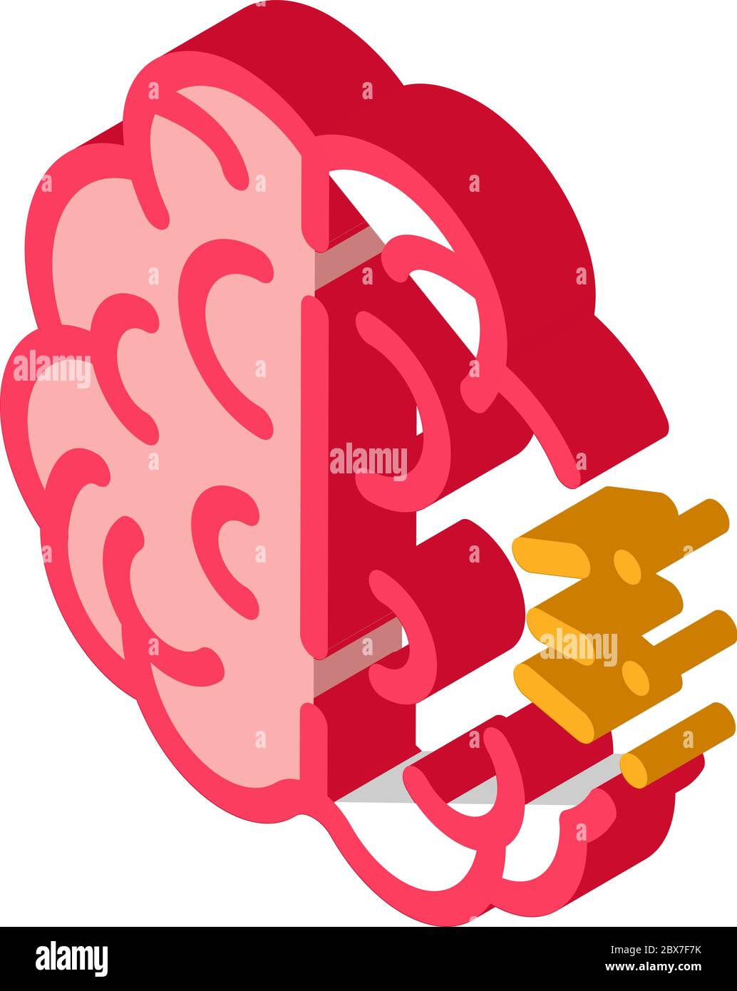Human Brain isometric icon vector illustration Stock Vector Image & Art ...