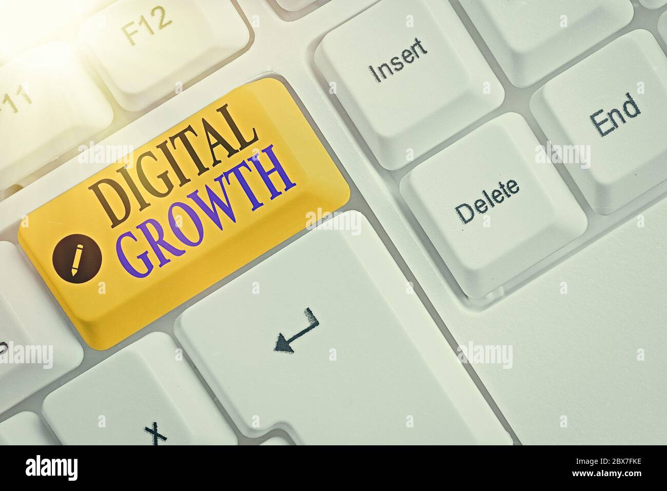 Text sign showing Digital Growth. Business photo text early stages of ...