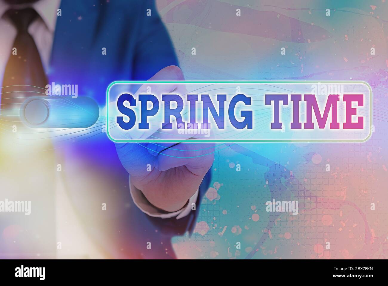 Writing note showing Spring Time. Business concept for temperate season ...