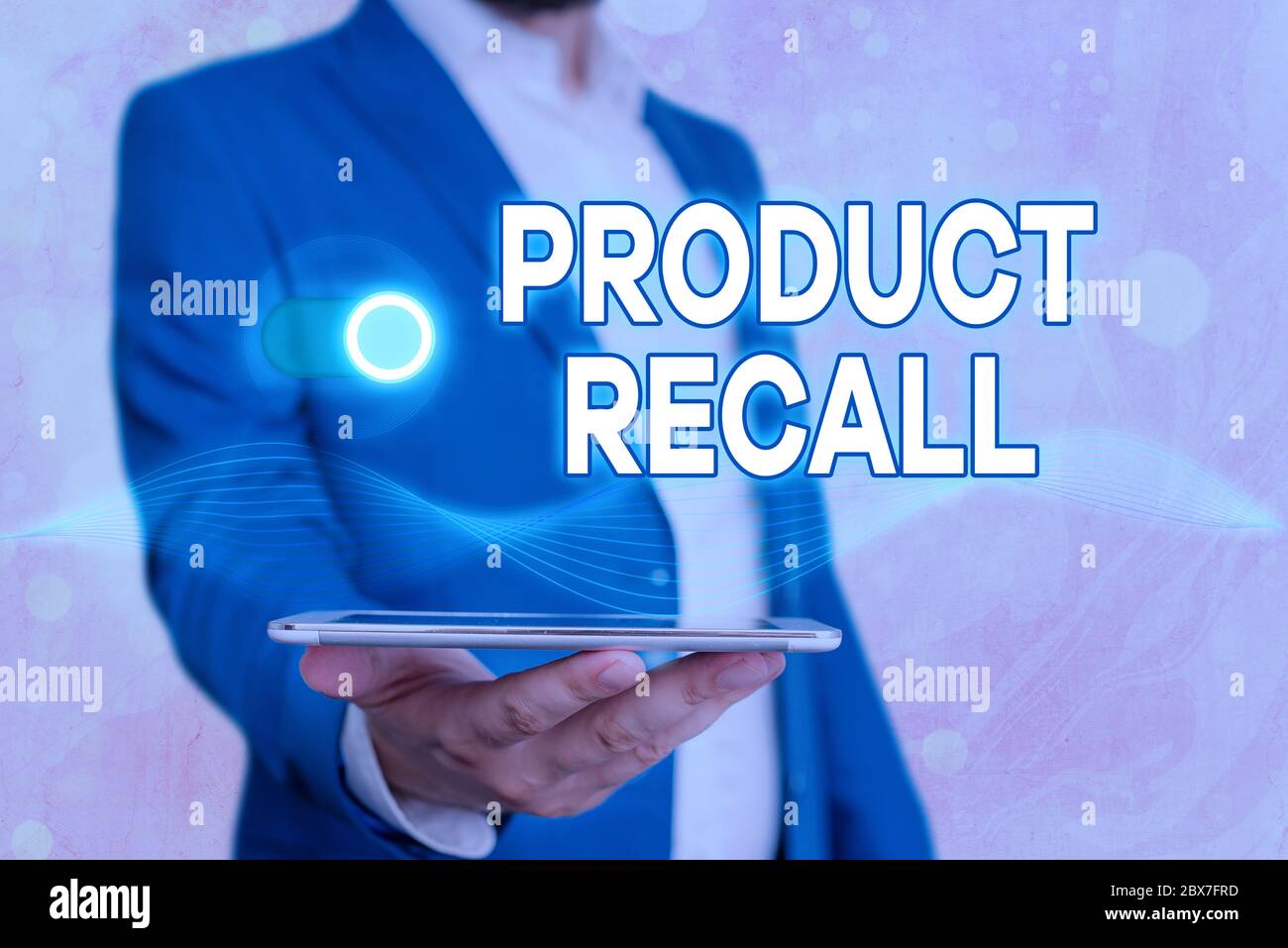 Handwriting text Product Recall. Conceptual photo request to return the ...