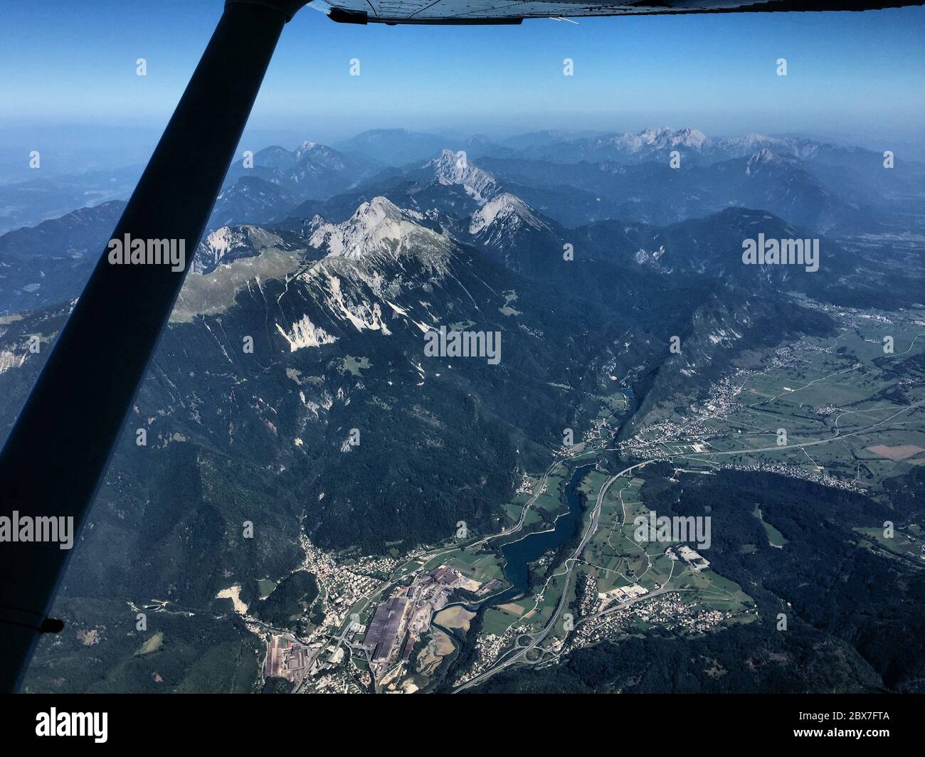 Mountains of Austria overhead photography Stock Photo - Alamy