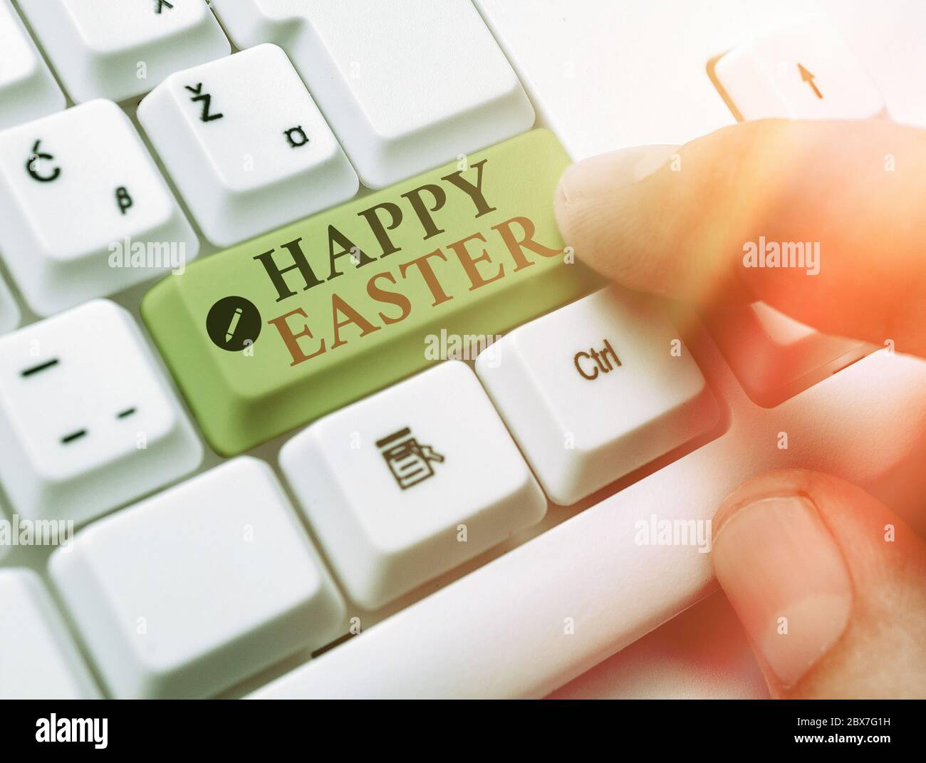 Handwriting text writing Happy Easter. Conceptual photo a celebration ...